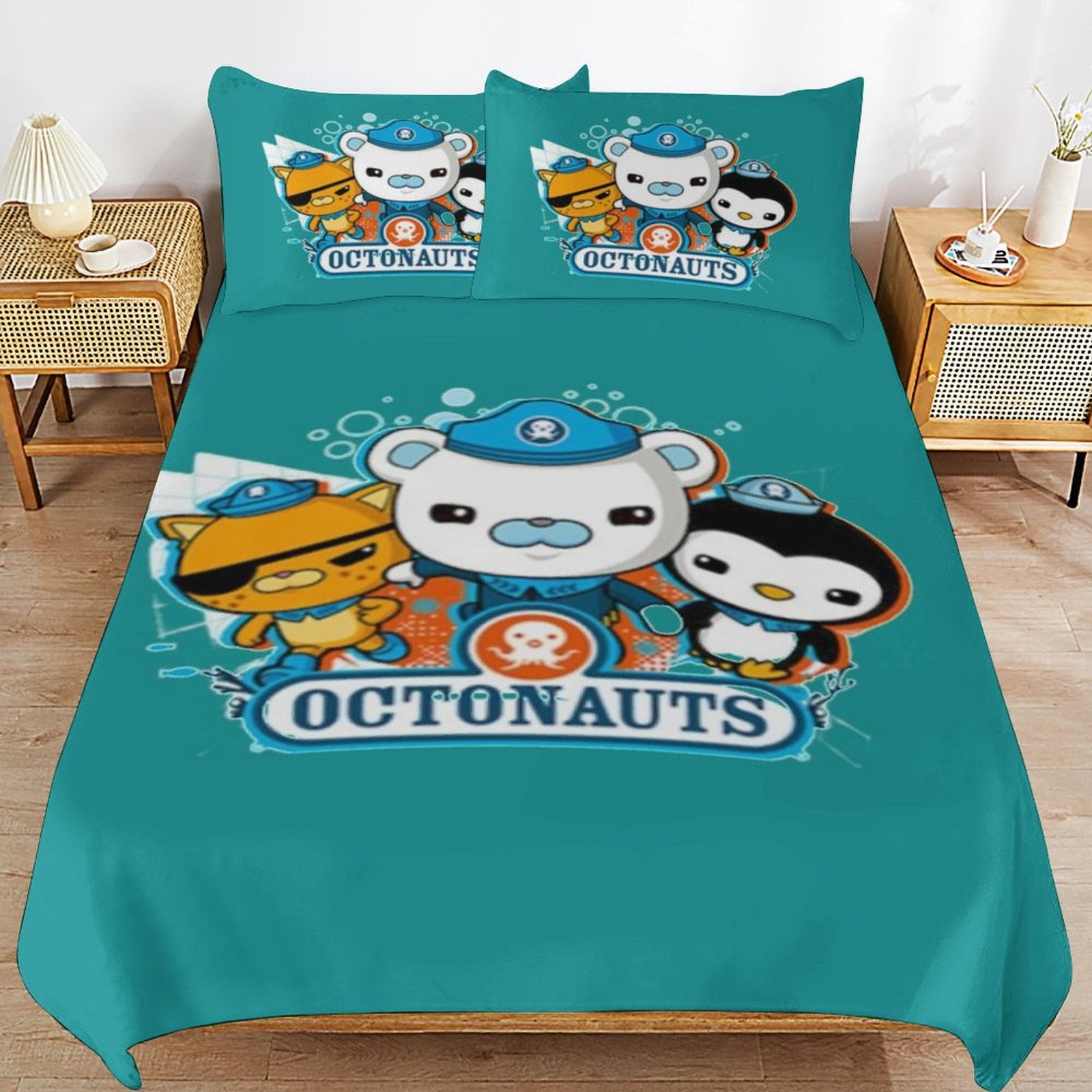 Octonauts Duvet Cover Set Cartoon Print Bedding Set 3pcs for Kids Boys ...