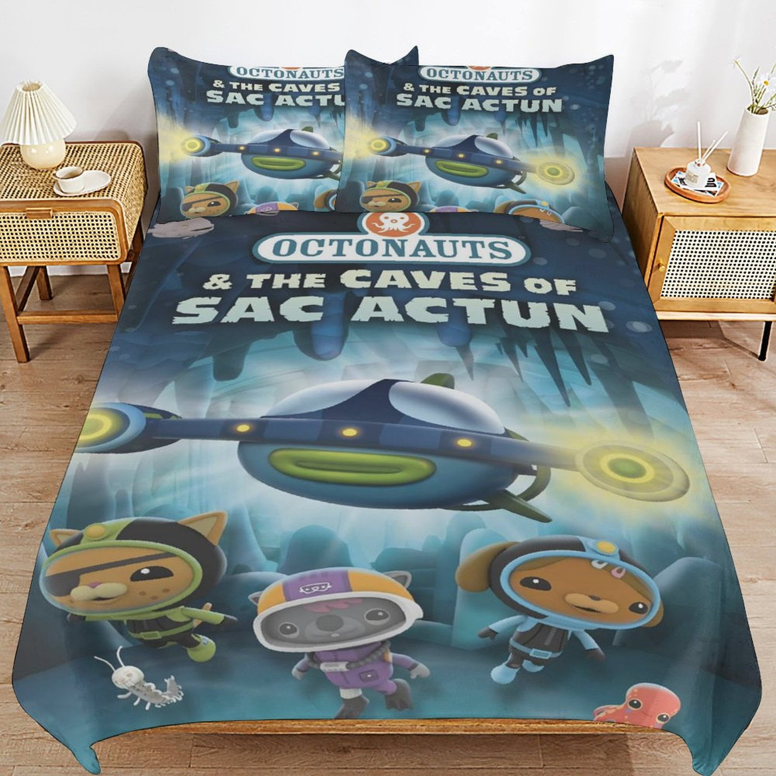 Octonauts Duvet Cover Set Cartoon Print Bedding Set 3pcs for Kids Boys ...