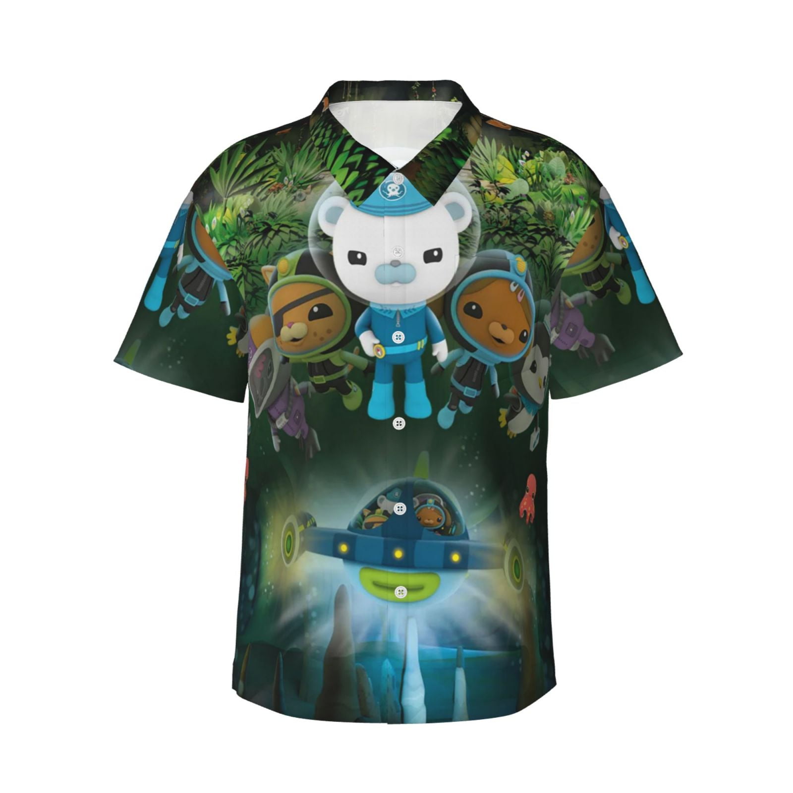 Octonauts Hawaiian Shirt for Men Cartoon Printed Beach Shirts Vacation Button Shirts - Walmart.com
