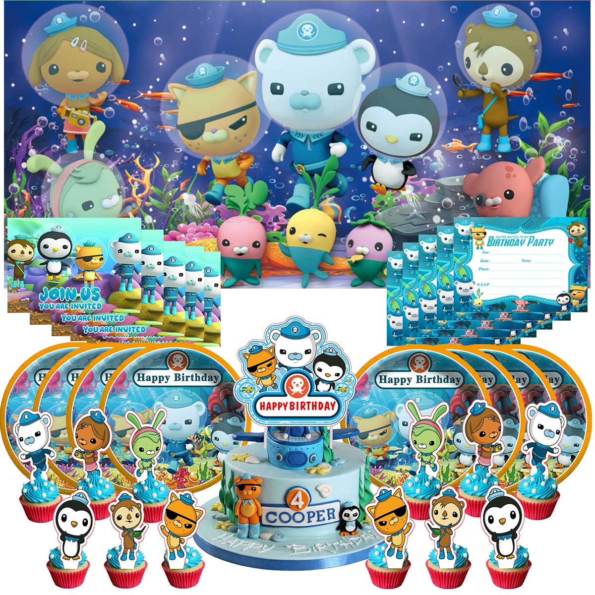 Octonauts Invite Invitation Cards Party Supplies Decor Decorations ...