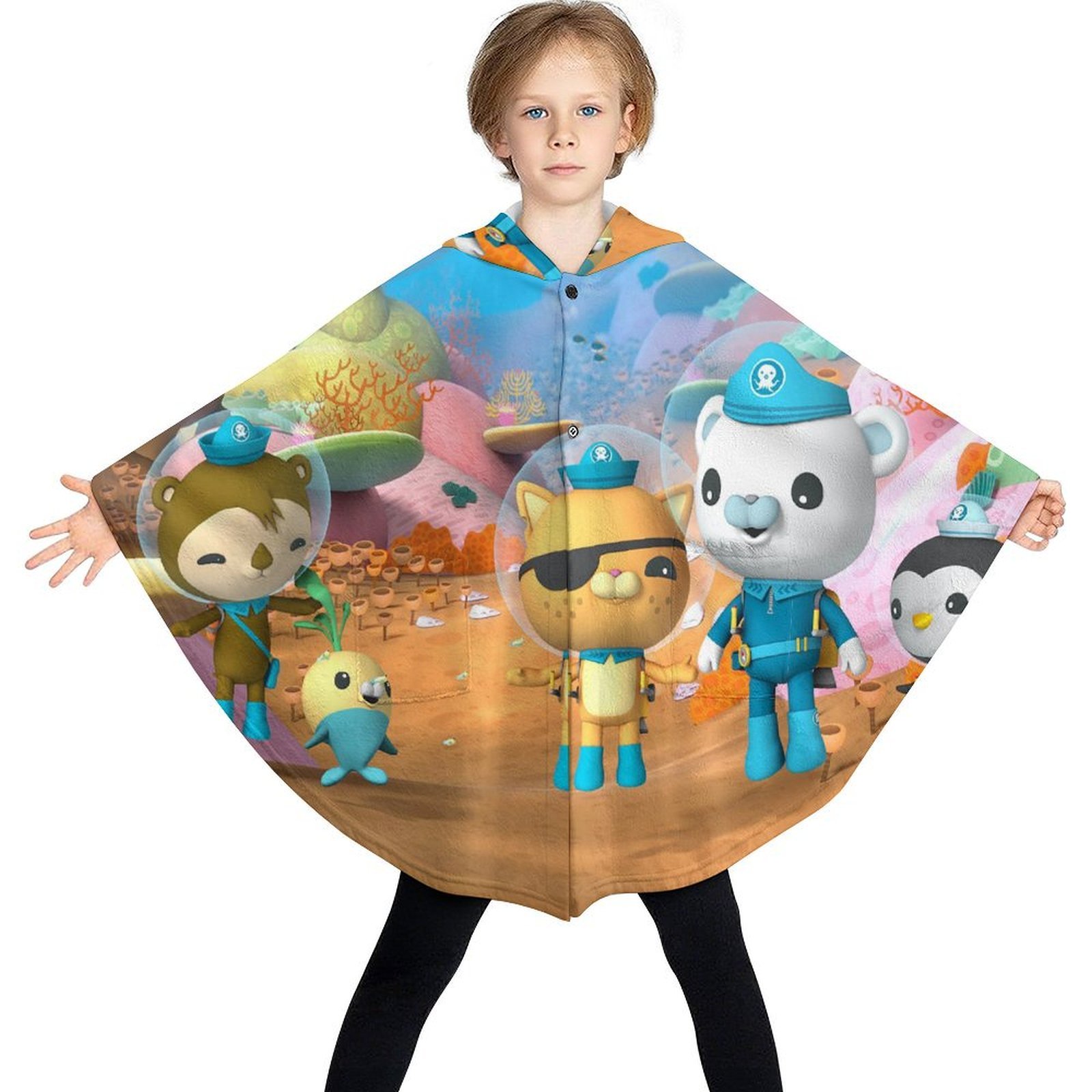 Octonauts Kids Flannel Wearable Blanket, Warm Shawl Blanket Comfy ...