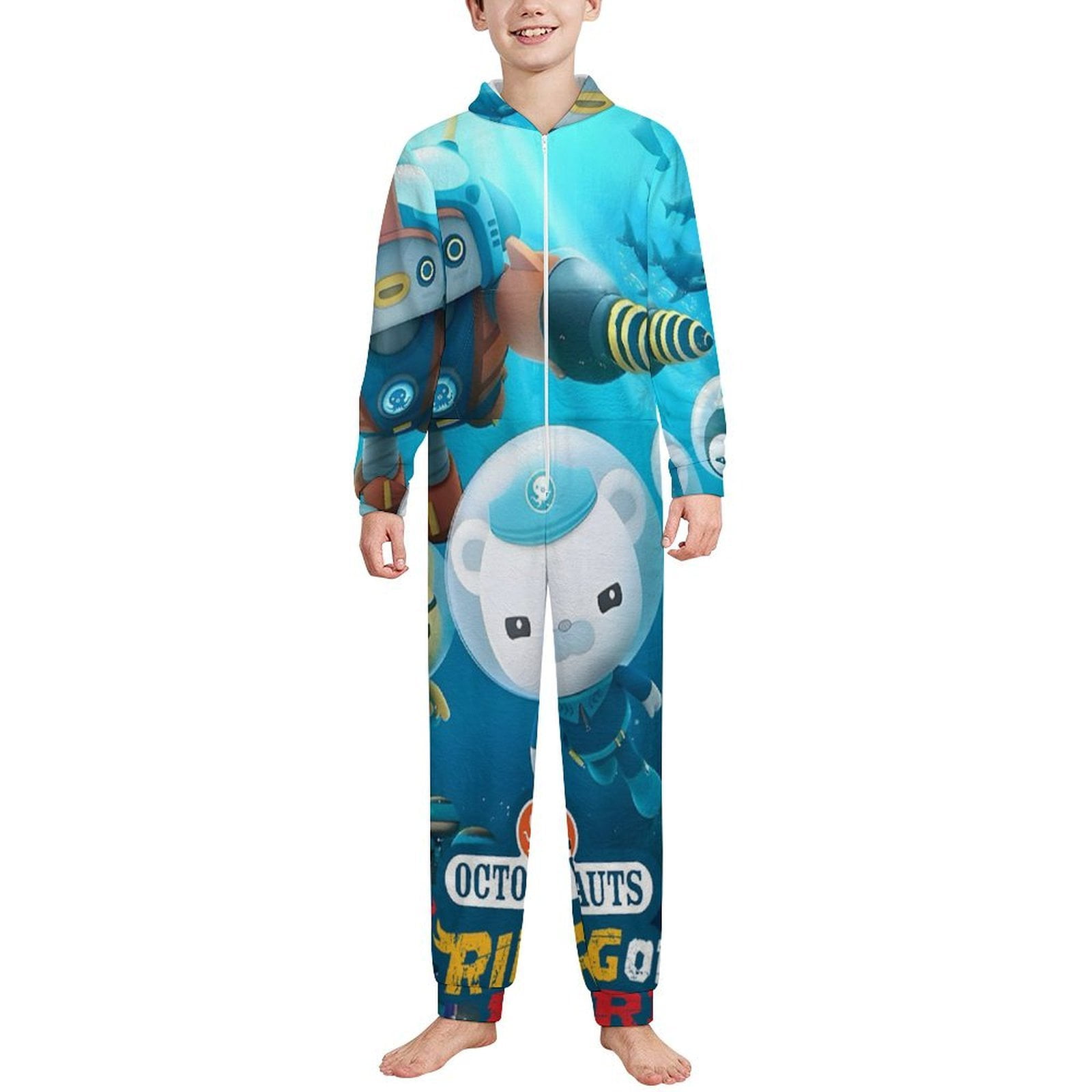 Octonauts Kids Hooded Jumpsuit Union Suit Onesie One Piece Blanket for ...