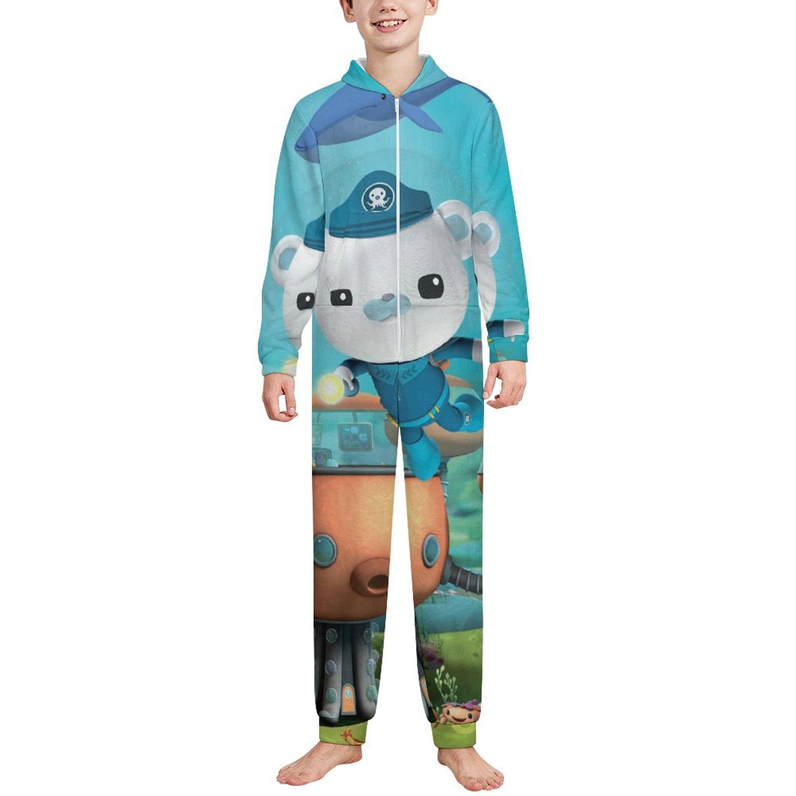 Octonauts Kids Pajamas One Piece Hooded Union Suit Onesie PJs Sleepwear ...