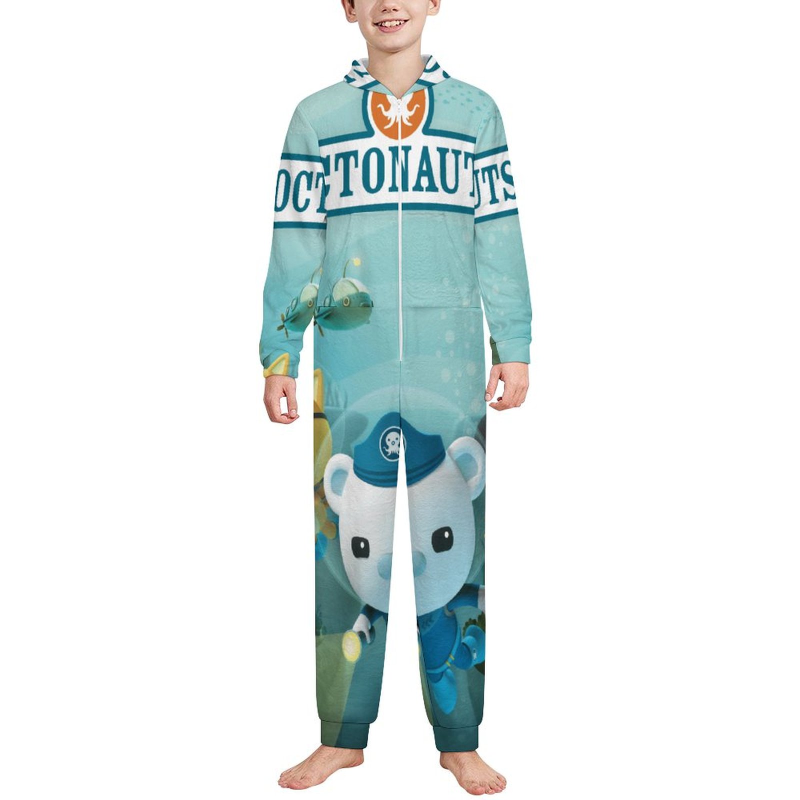 Octonauts Kids Pajamas One Piece Hooded Union Suit Onesie PJs Sleepwear ...