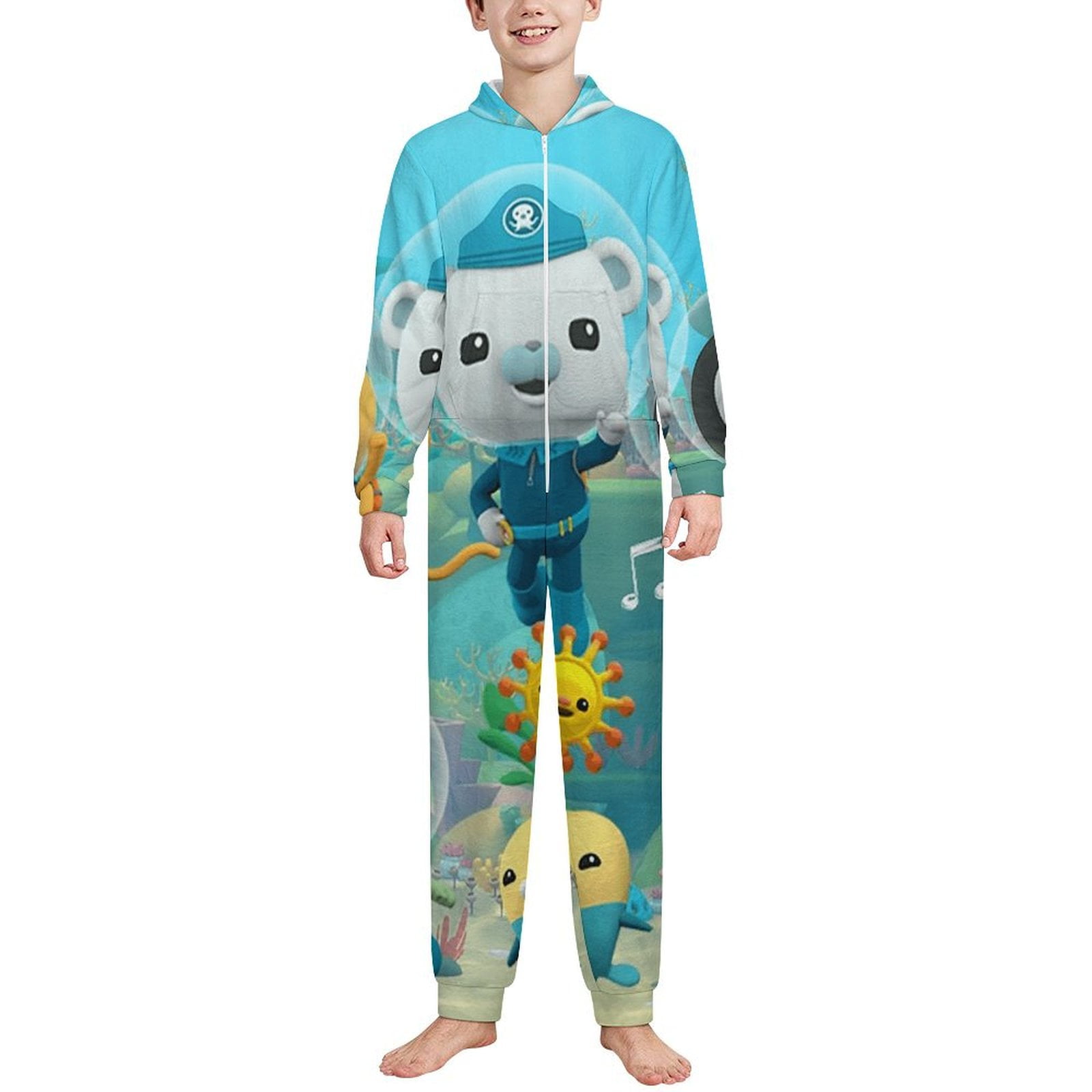 Octonauts Kids Pajamas One Piece Hooded Union Suit Onesie PJs Sleepwear ...
