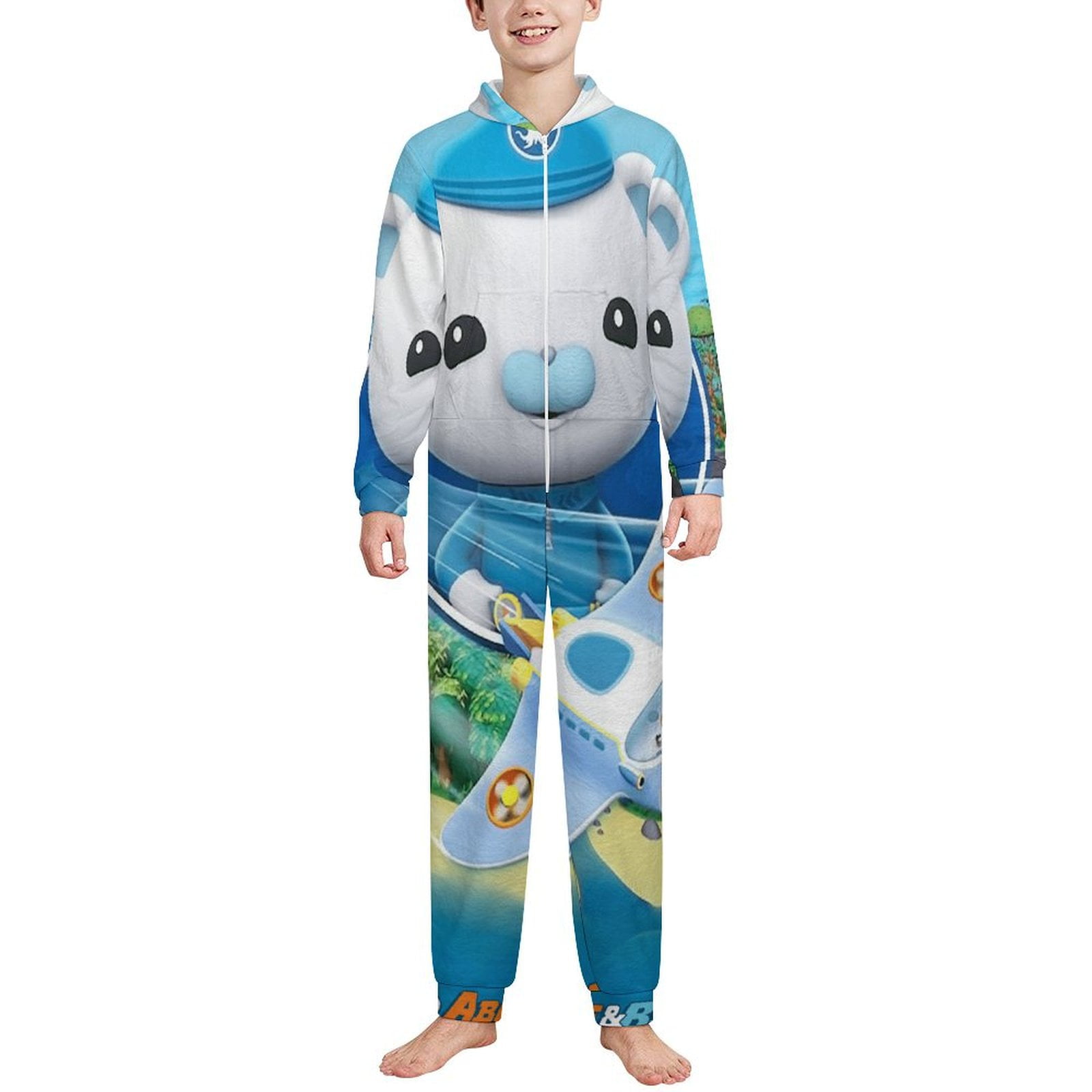 Octonauts Kids Pajamas One Piece Hooded Union Suit Onesie PJs Sleepwear ...