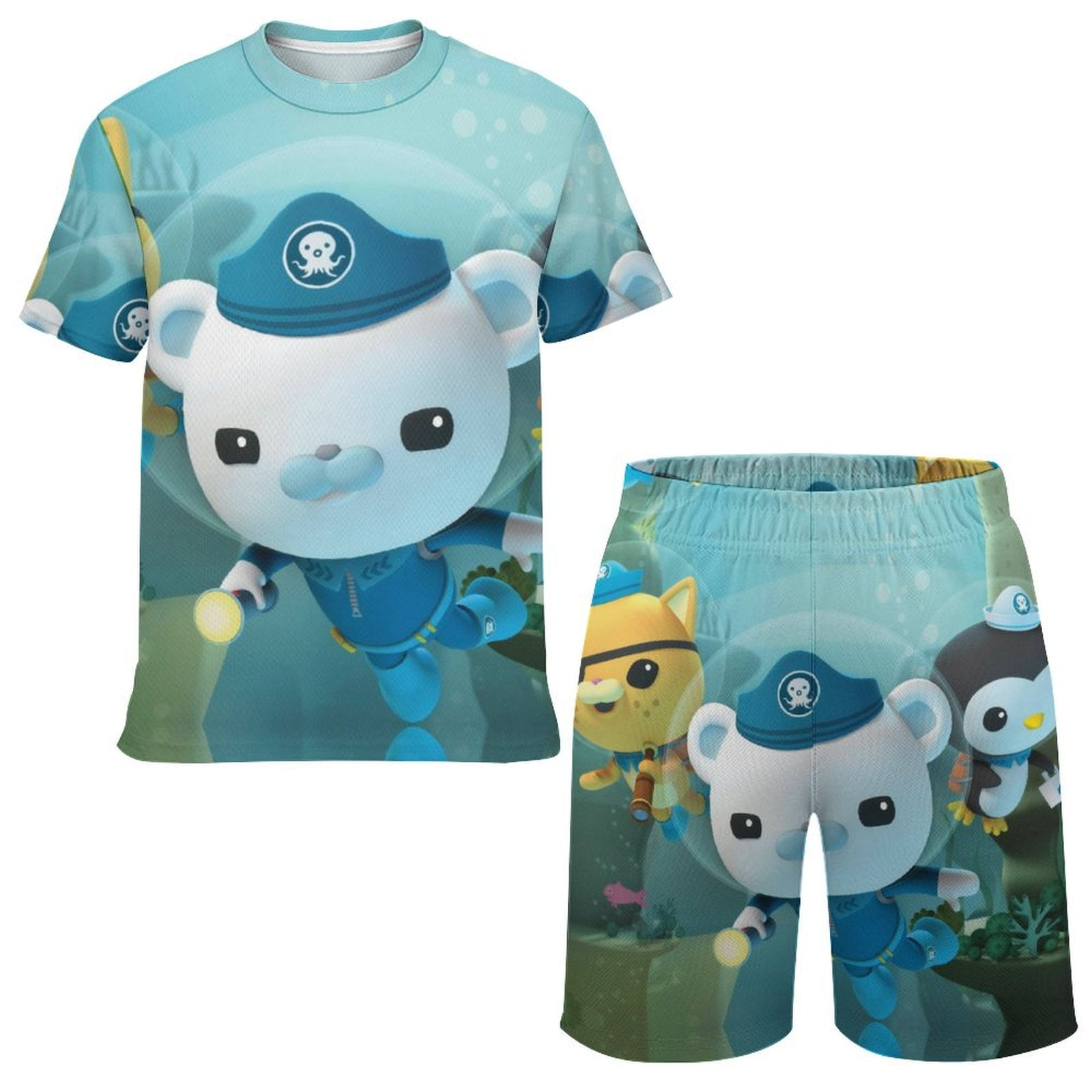 Octonauts Kids Short Sleeve Mesh T-Shirt And Shorts Outfit Set Summer ...