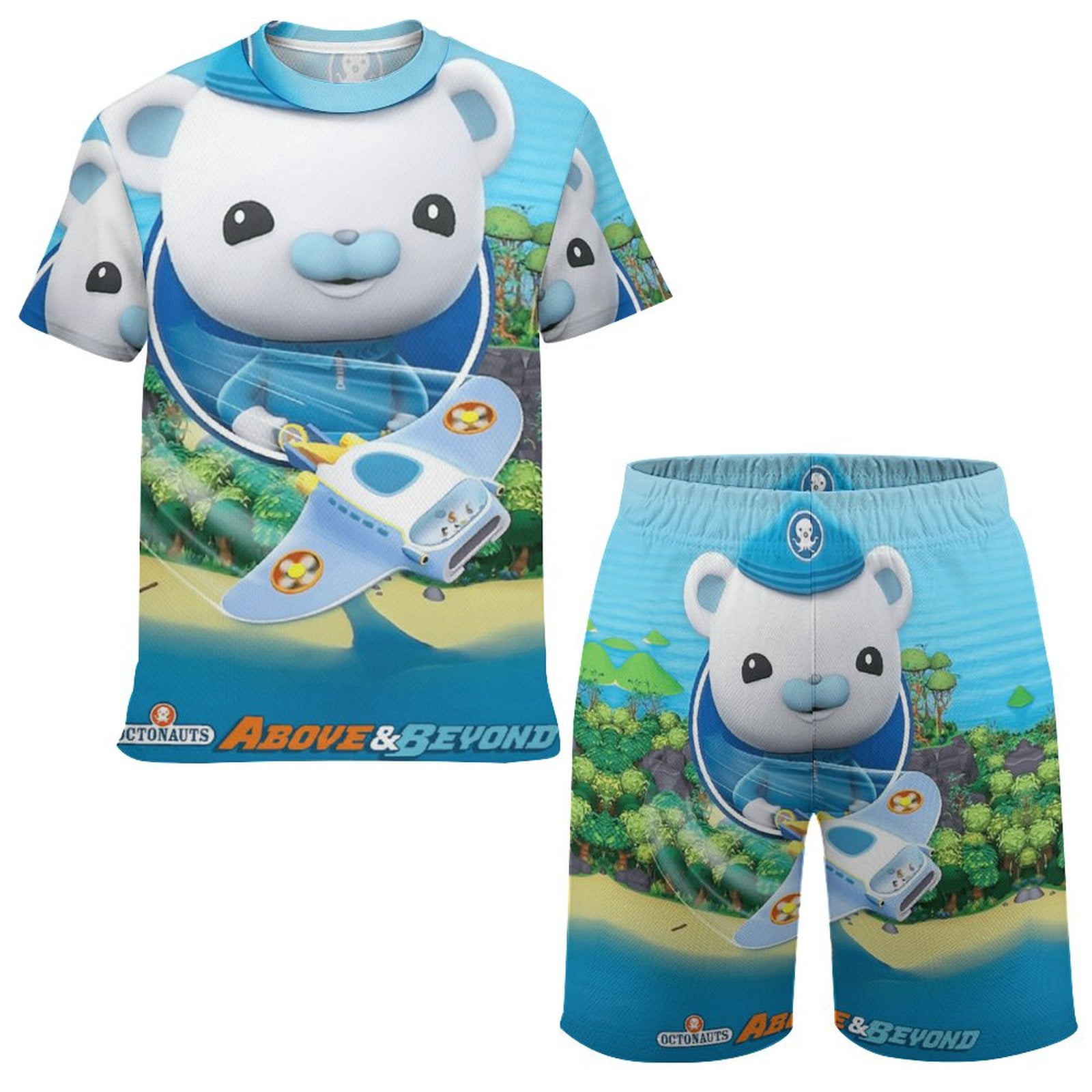 Octonauts Kids Short Sleeve Mesh T-Shirt And Shorts Outfit Set Summer ...
