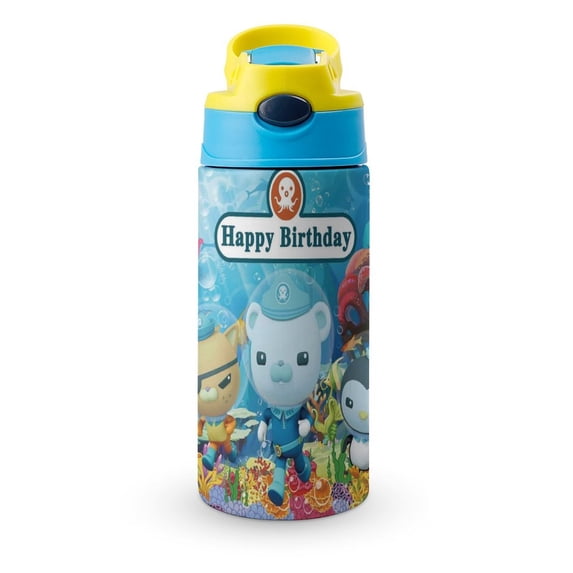 Octonauts Kids Straw Water Bottle, Stainless Steel Vacuum Insulated ...
