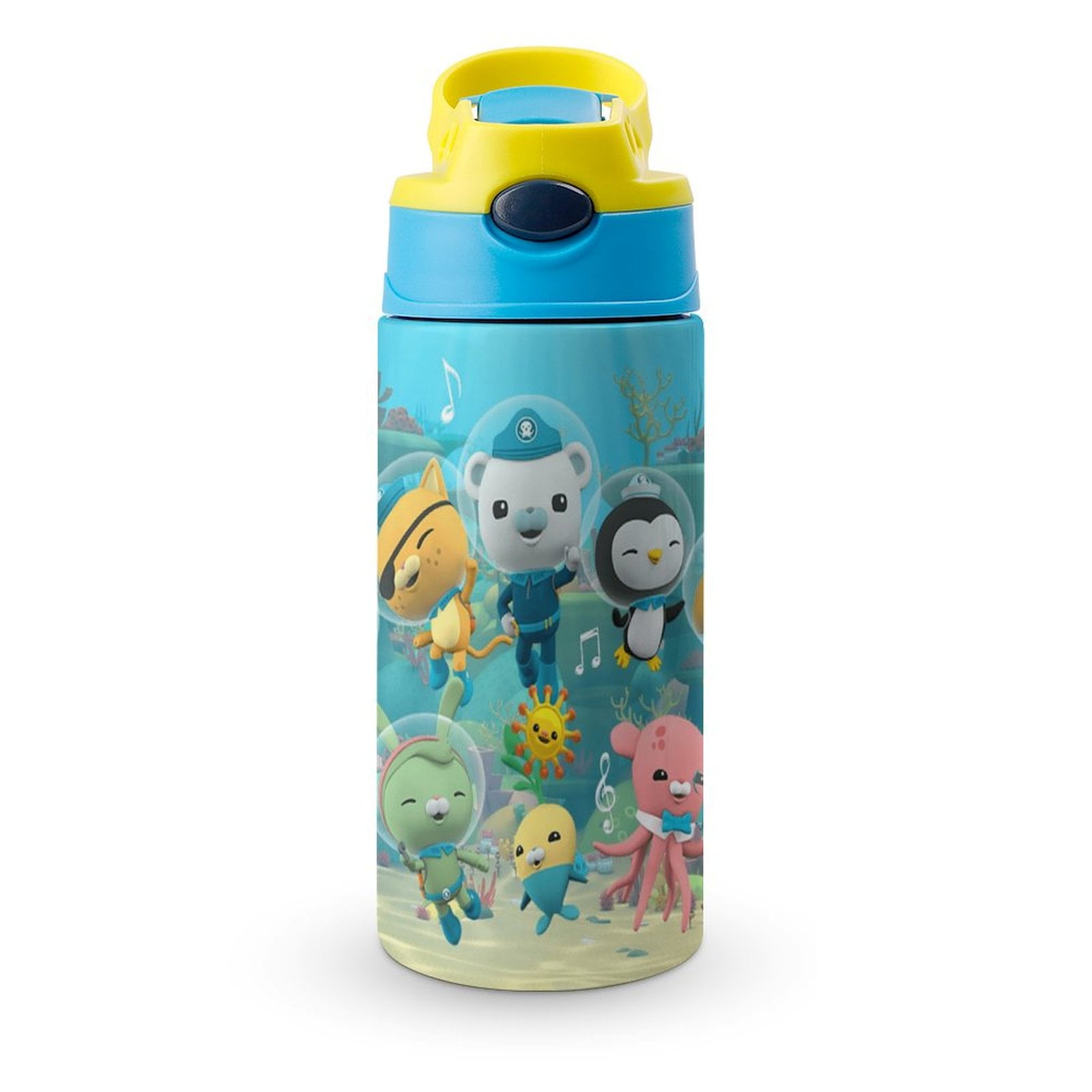 Octonauts Kids Water Bottle with Silicone Straw And Spill-Proof Lid ...
