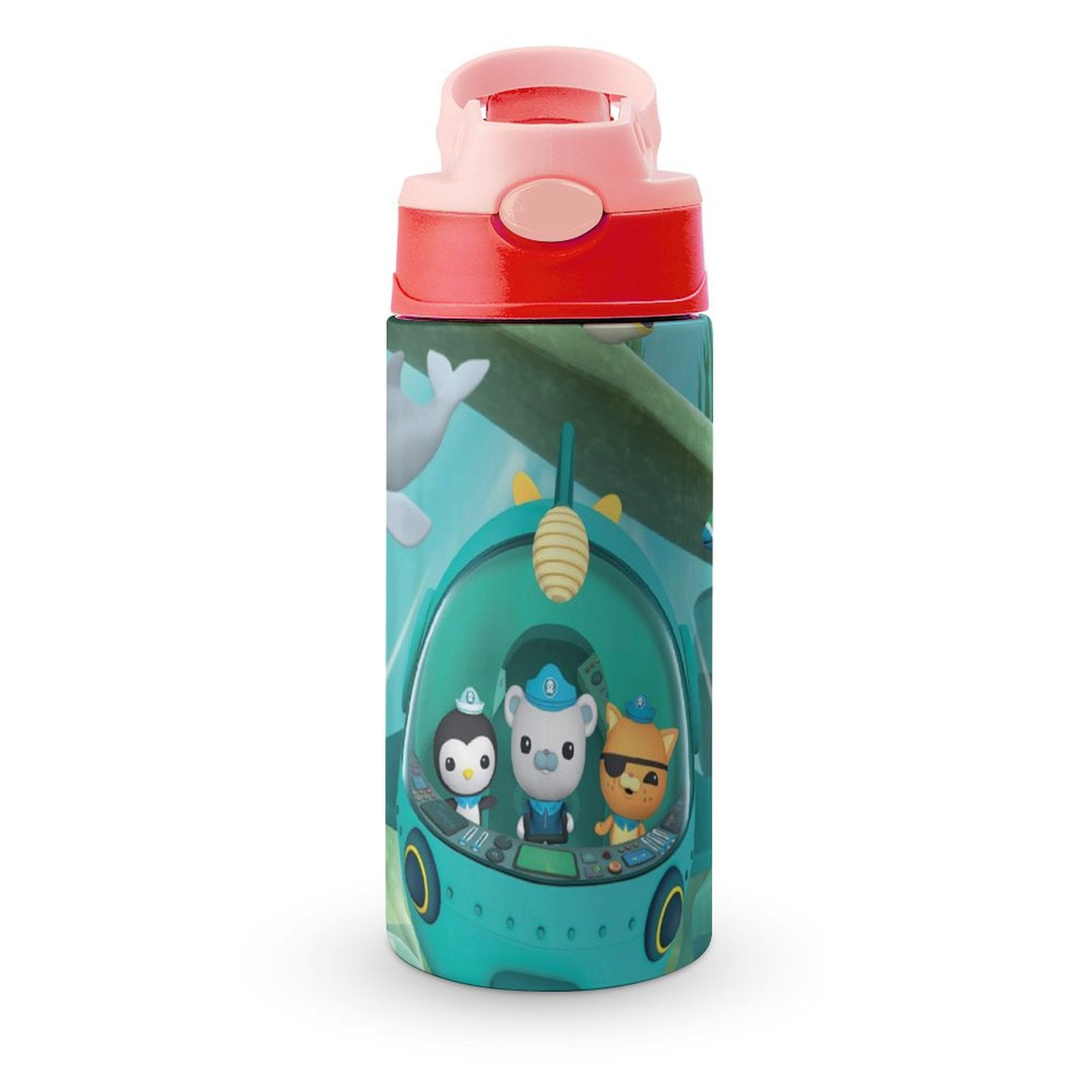 Octonauts Kids Water Bottle with Straw - Stainless Steel Vacuum ...