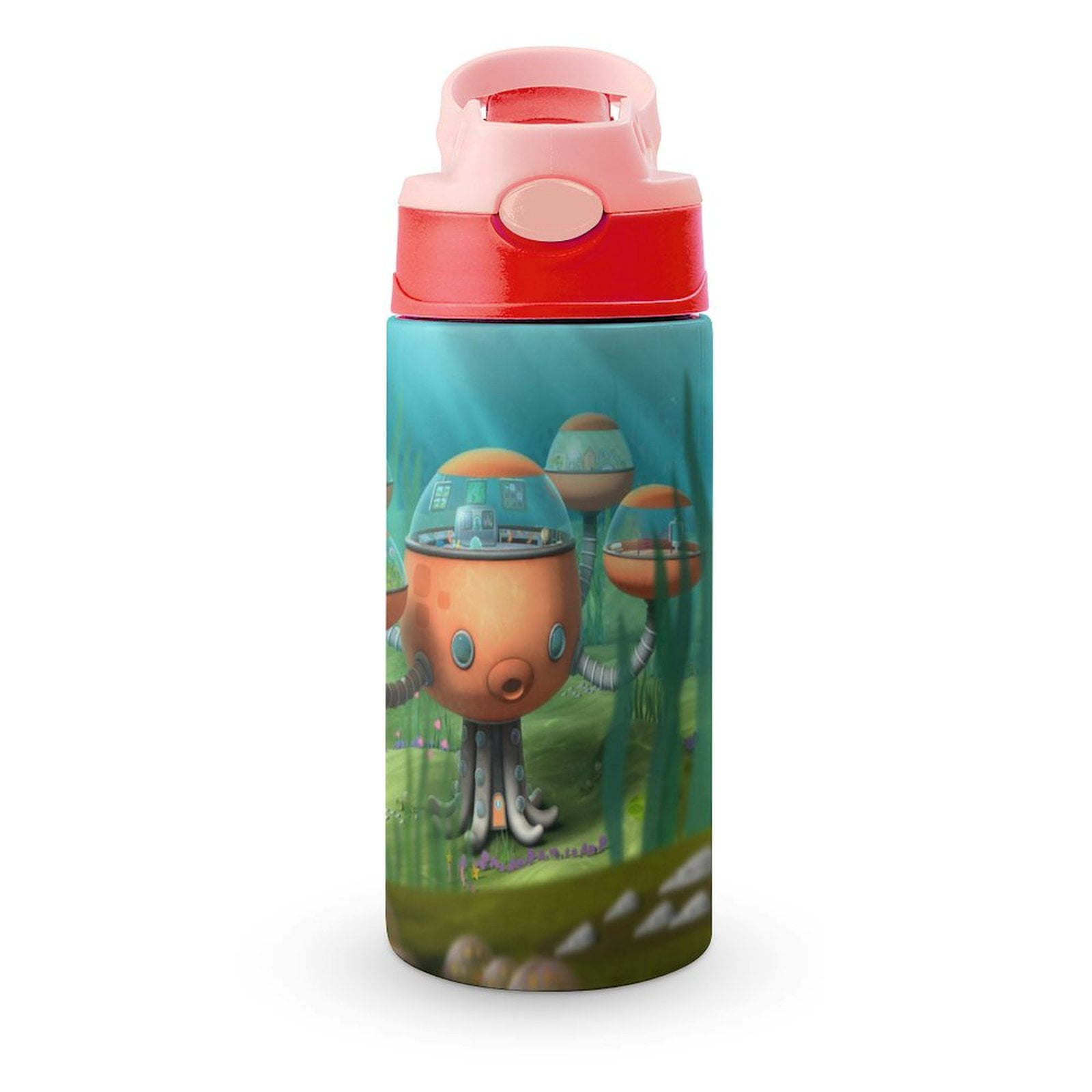 Octonauts Kids Water Bottle with Straw - Stainless Steel Vacuum ...