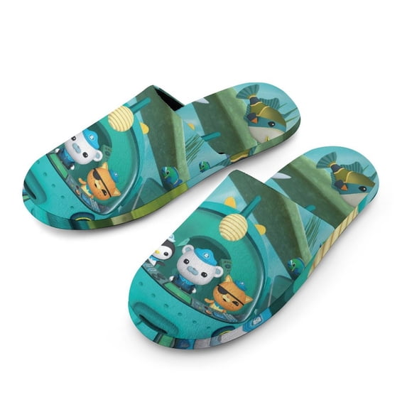 Octonauts Mens Cozy Slippers Warm Soft Plush Slipper Slip-on House ...