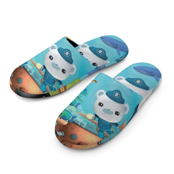 Octonauts Mens Cozy Slippers Warm Soft Plush Slipper Slip-on House ...