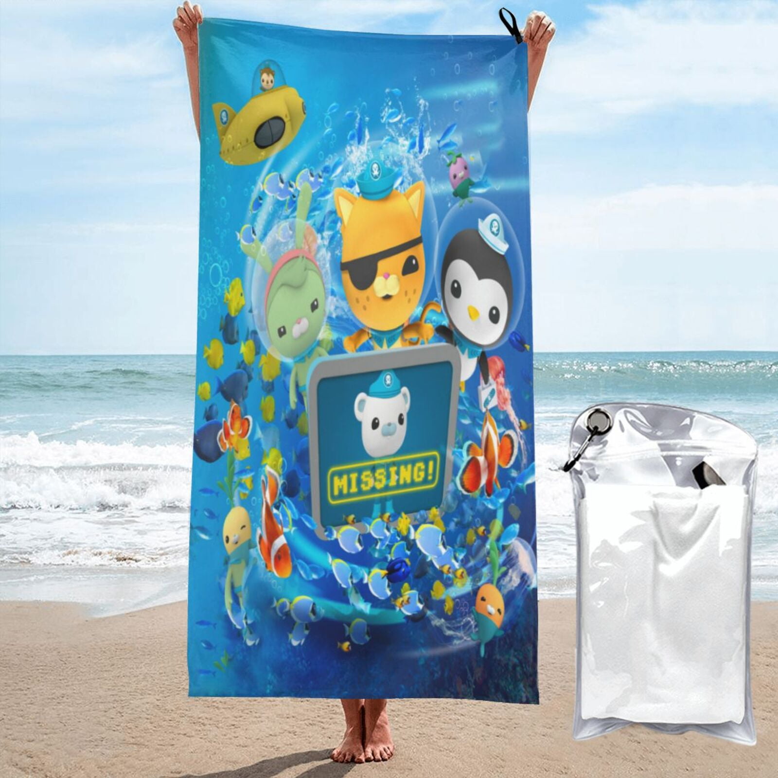 Octonauts Microfiber Beach Towel Cartoon Beach Summer Bath Pool Towels ...