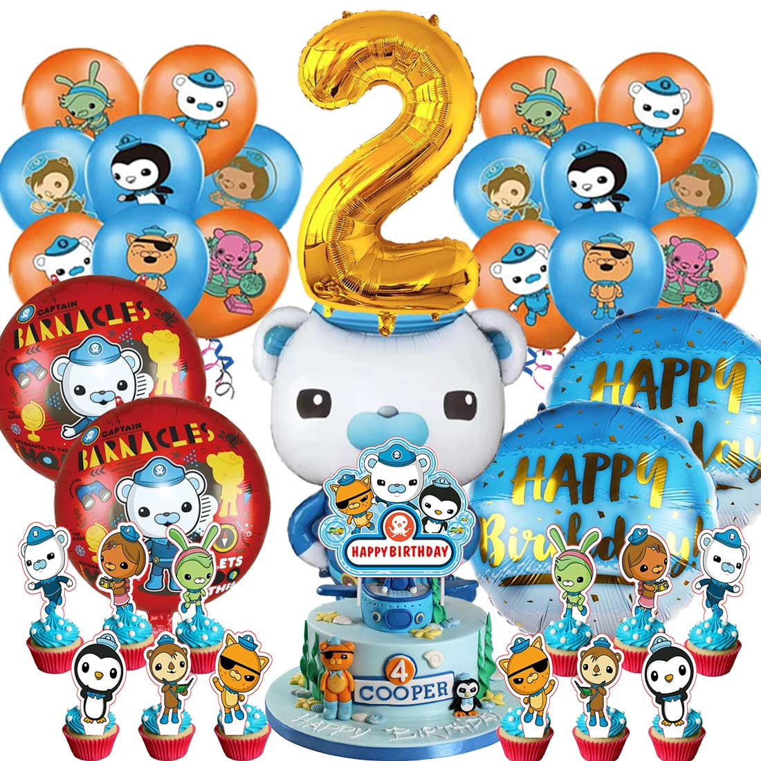 Octonauts Party Supplies 2nd Decor Kit Balloons Birthday Cake Topper ...