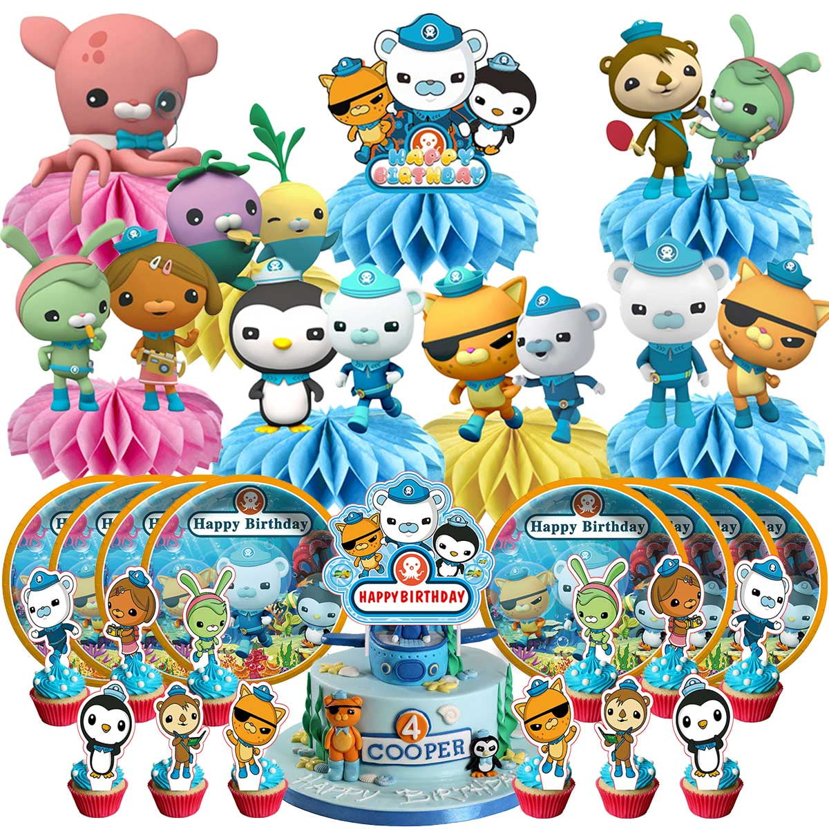 Octonauts Party Supplies Decor Plates Fans Decorations Honeycomb ...