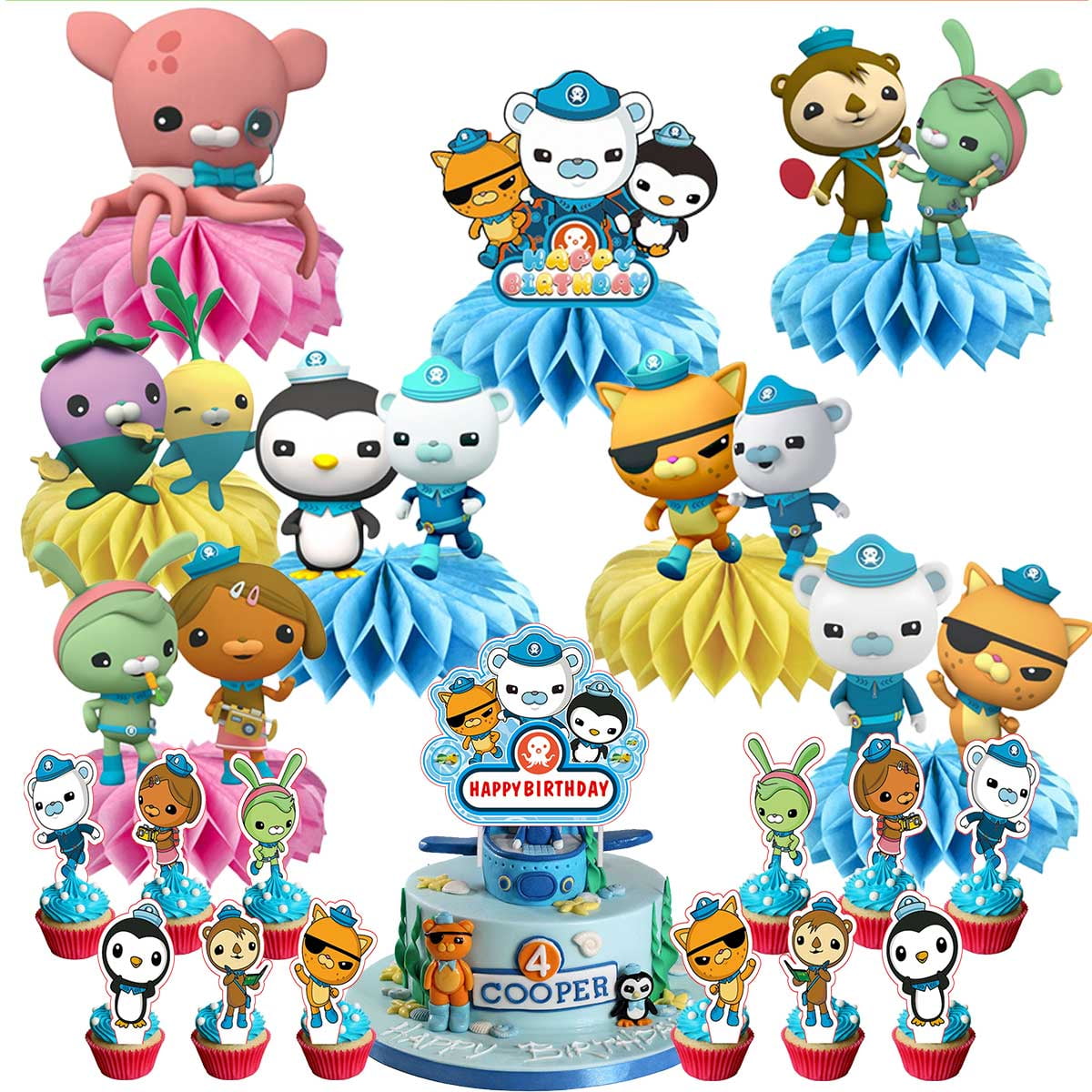 Octonauts Party Supplies Honeycomb Centerpieces Table Toppers Cake ...