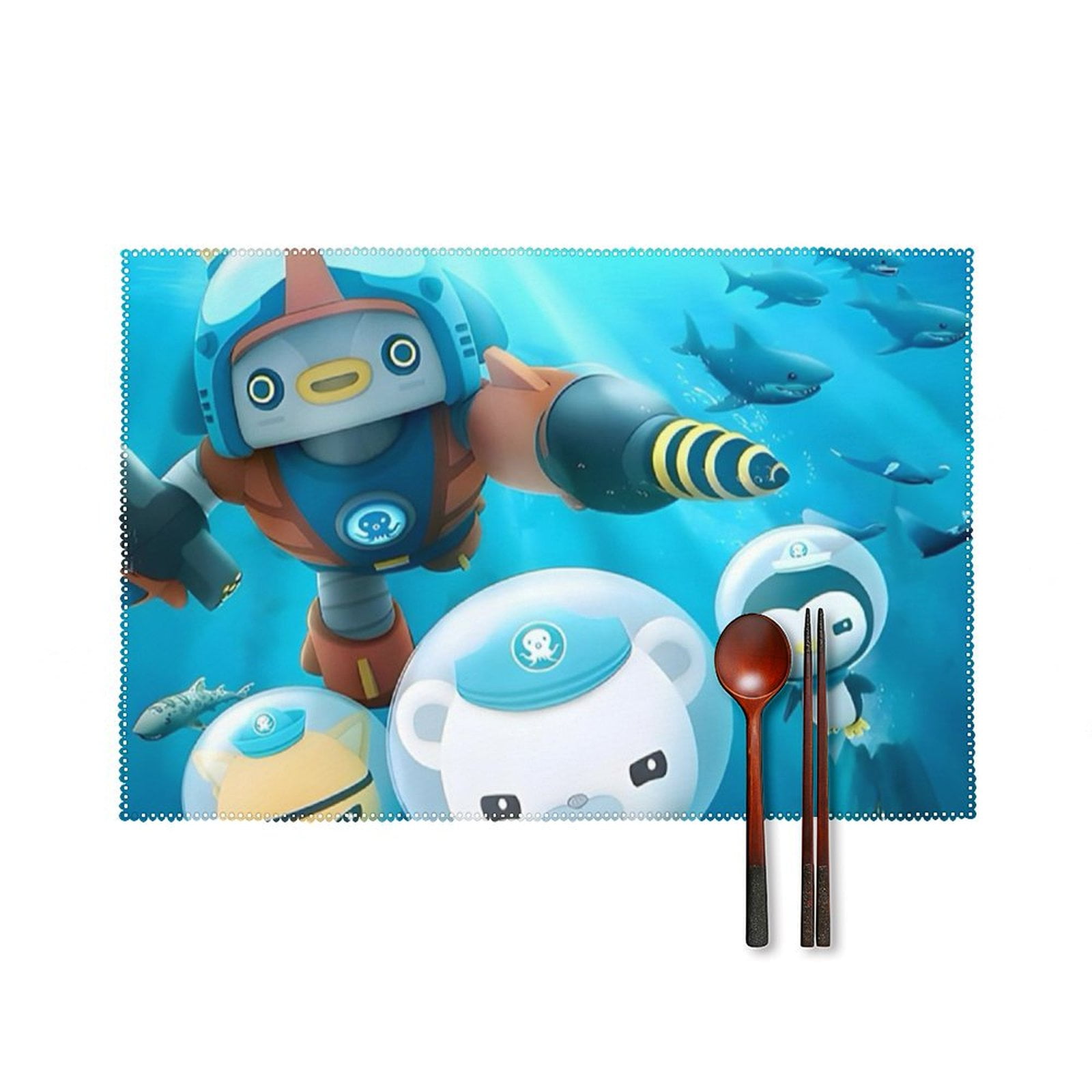 Octonauts Placemats Set of 4, Decorative Place Mats for Kitchen Table ...