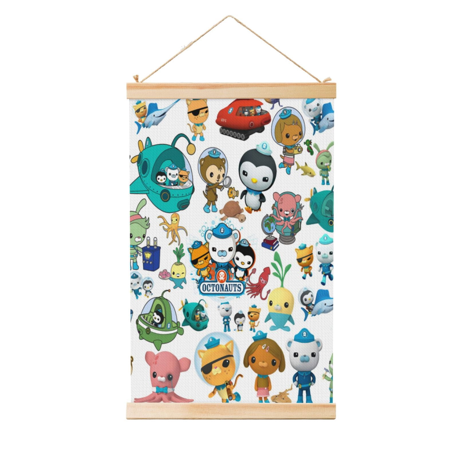 Octonauts Poster Canvas Wooden Shaft Hanging Poster Home Decor ...