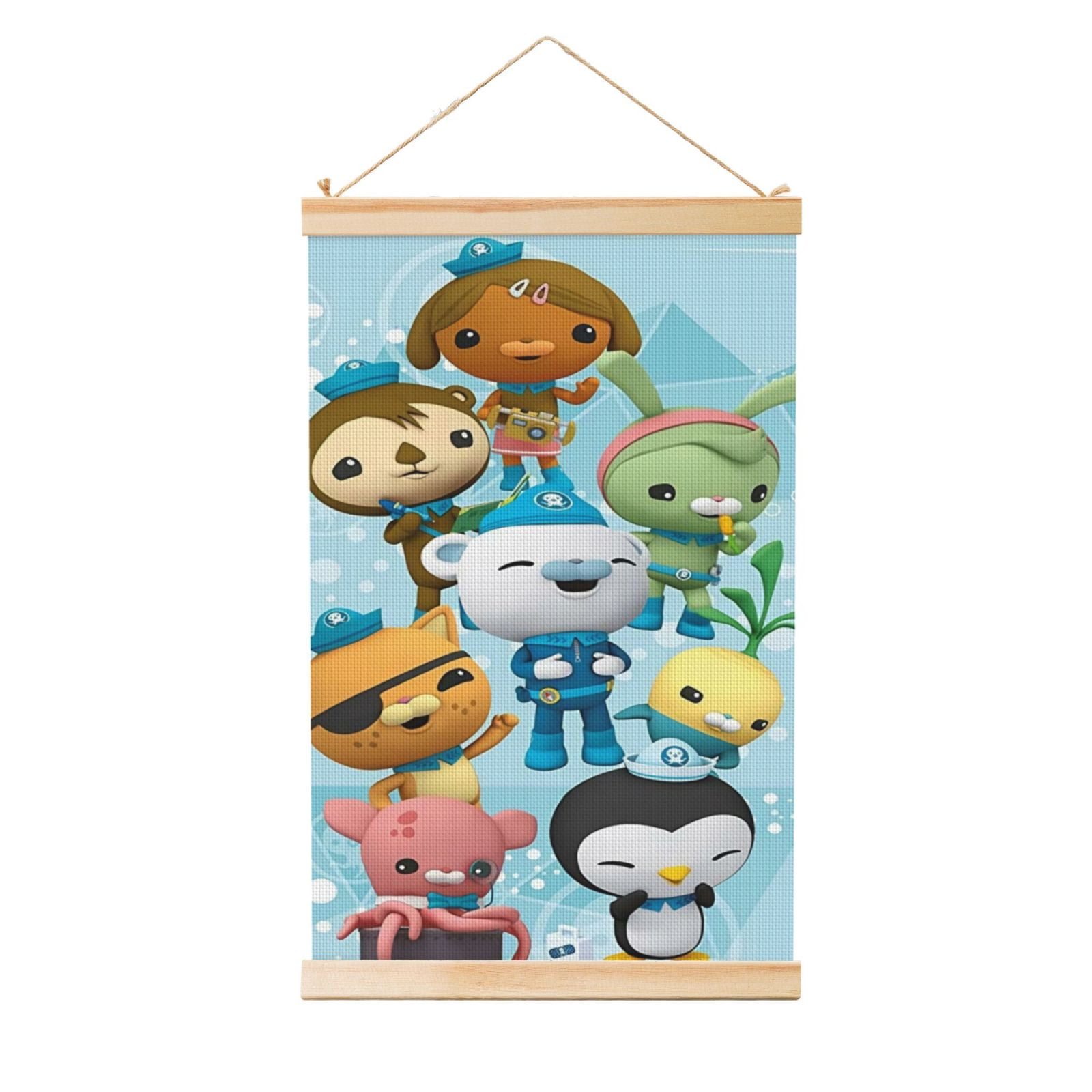 Octonauts Poster Canvas Wooden Shaft Hanging Poster Home Decor ...