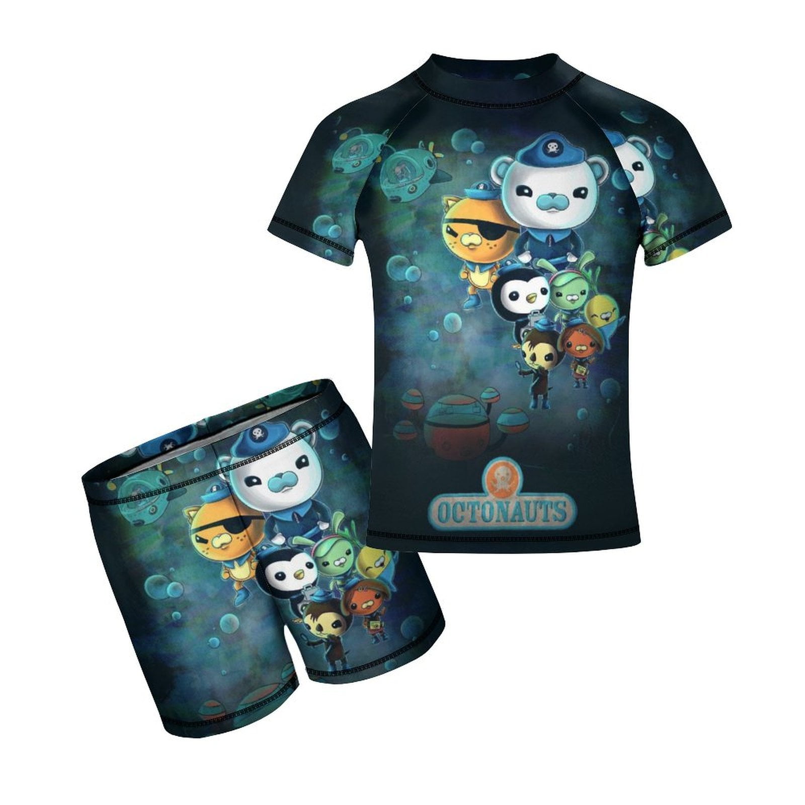 Octonauts Rash Guard Set 2 Piece Short Sleeve Swim Shirts with Trunks ...