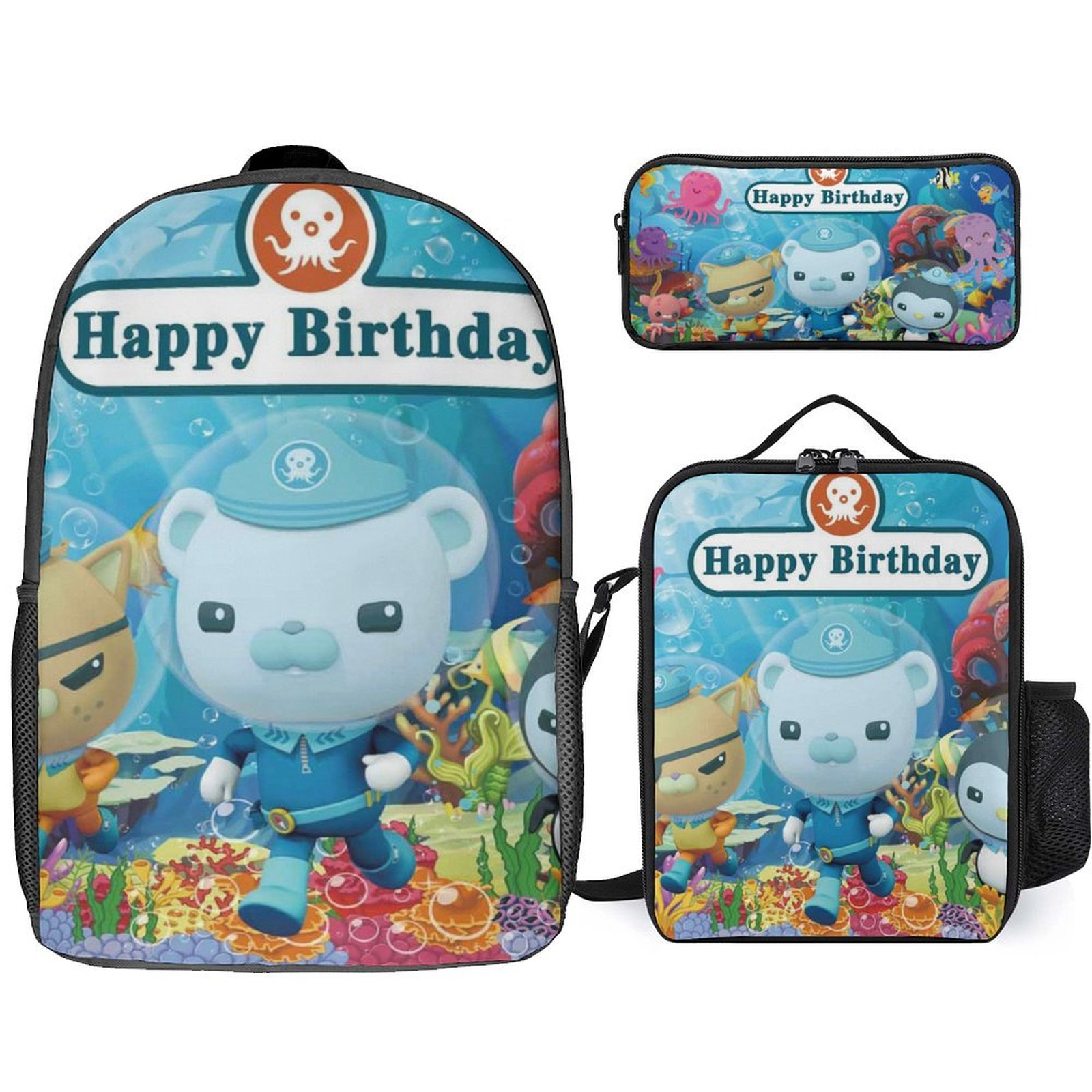 The Octonauts Season Schoolbag With Lunch Bag Pencil Case Set Unisex ...