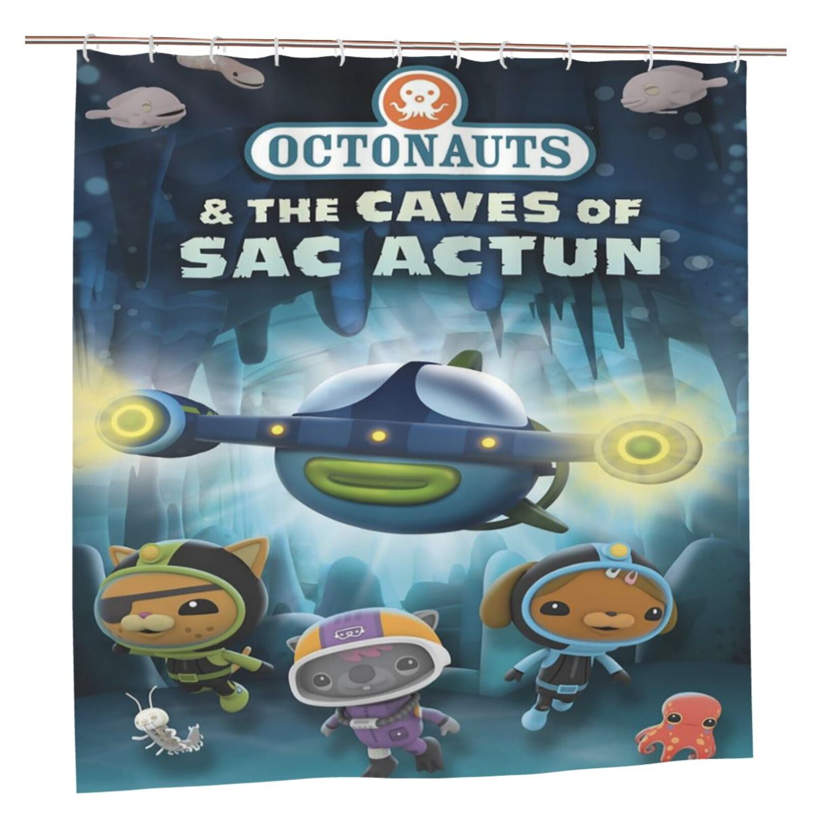 Octonauts Shower Curtain, Funny Anime Shower Curtain Sets Waterproof ...