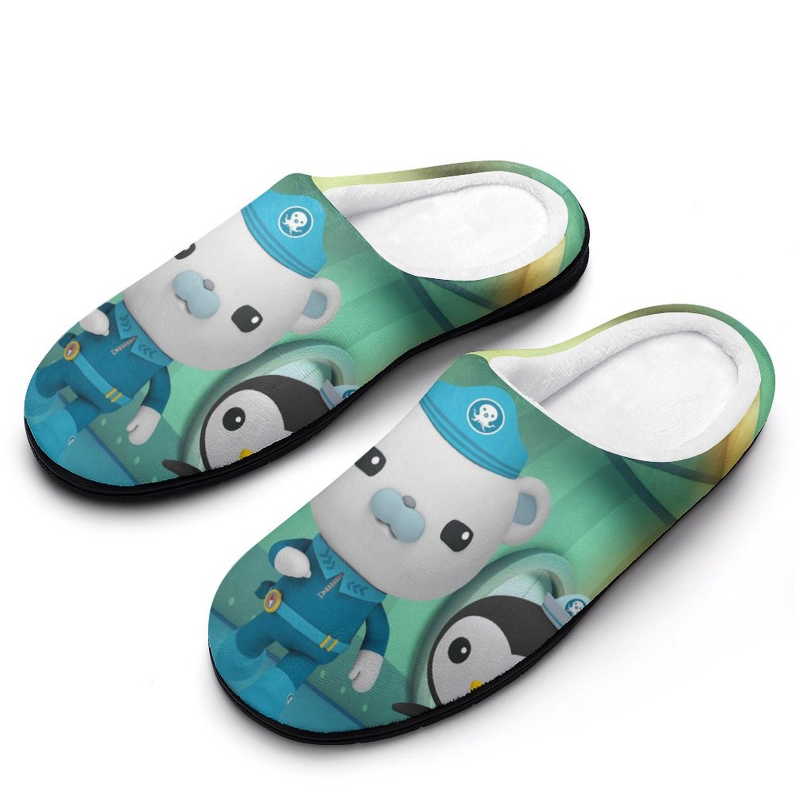 Octonauts Slippers for Mens, Soft Plush Anti-slip Fluffy Fuzzy House ...