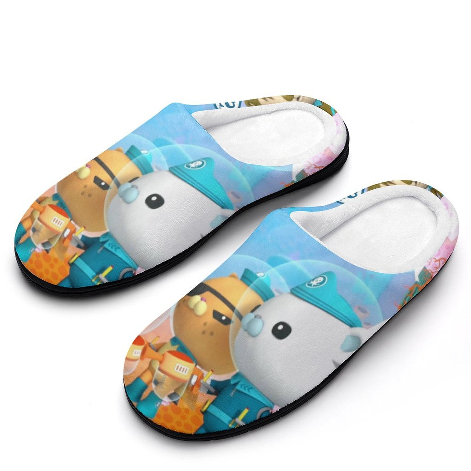 Octonauts Slippers for Mens, Soft Plush Anti-slip Fluffy Fuzzy House ...