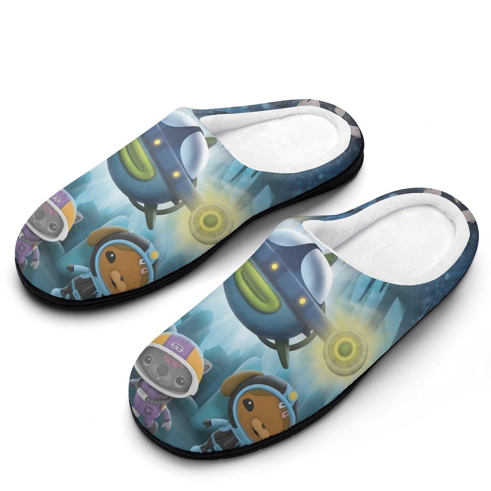 Octonauts Slippers for Mens, Soft Plush Anti-slip Fluffy Fuzzy House ...