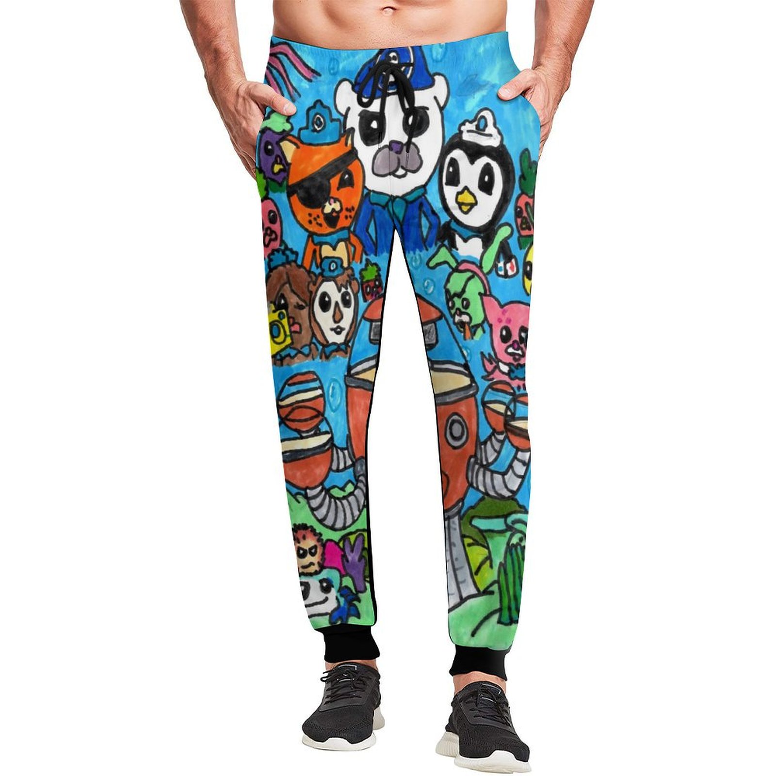 Octonauts Sweatpants for Men, Novelty Printed Elastic Waist Joggers ...