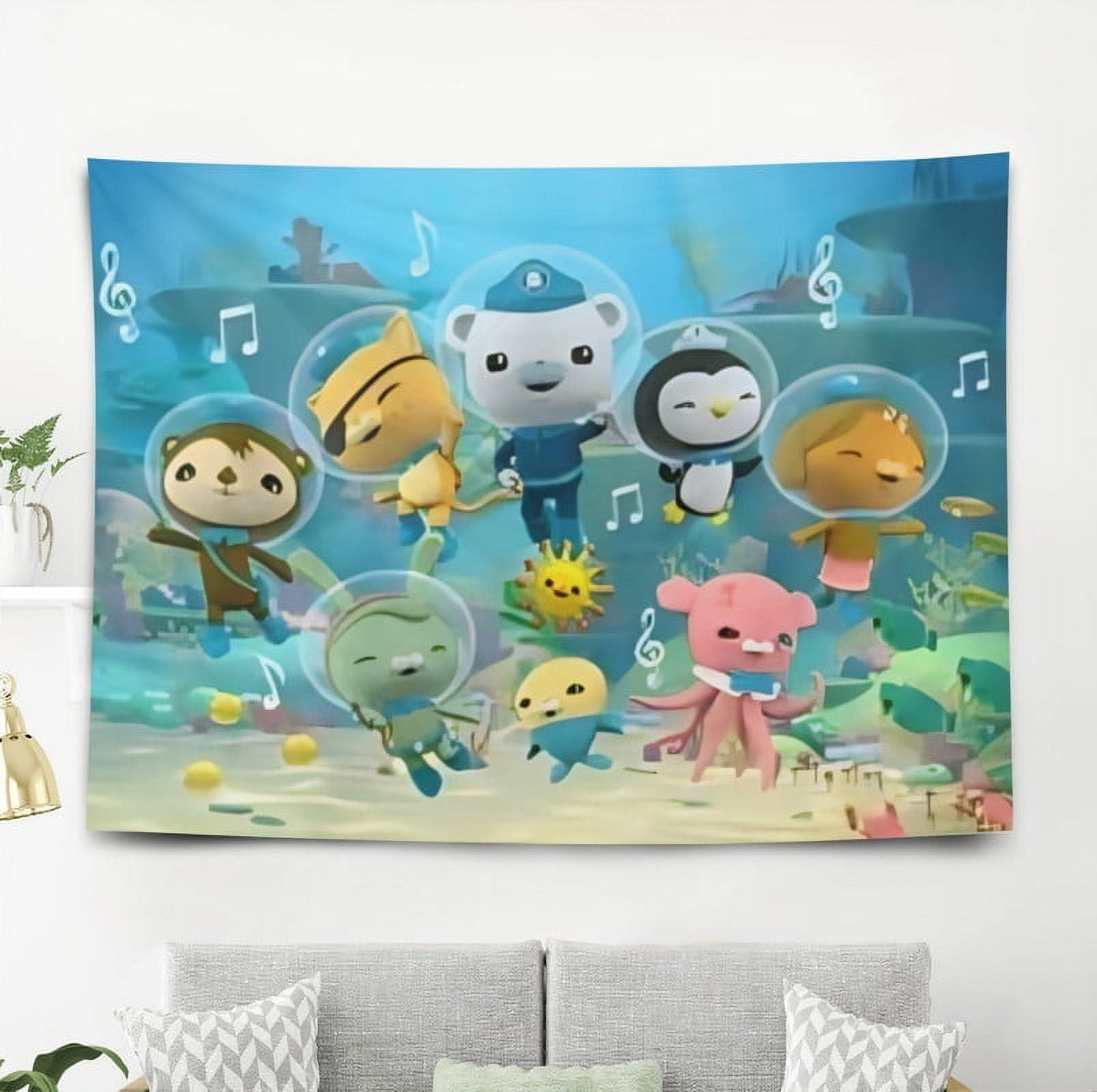 Octonauts Tapestry Gift Wall Hanging Backdrop for Room Bedroom Girls ...