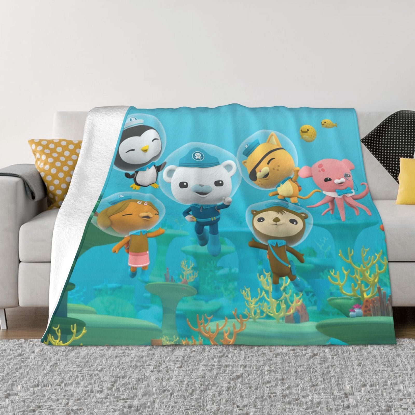 Octonauts The Great Barrier Reef Flannel Blanket Cozy Ultra-Soft Micro ...