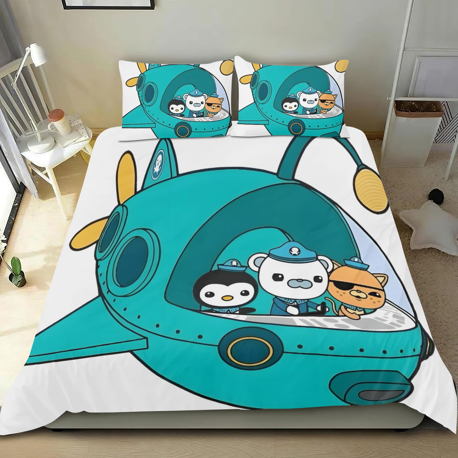 Octonauts Themed Bed Sheet Set Three Piece Set 53x79 Inches Comfortable ...