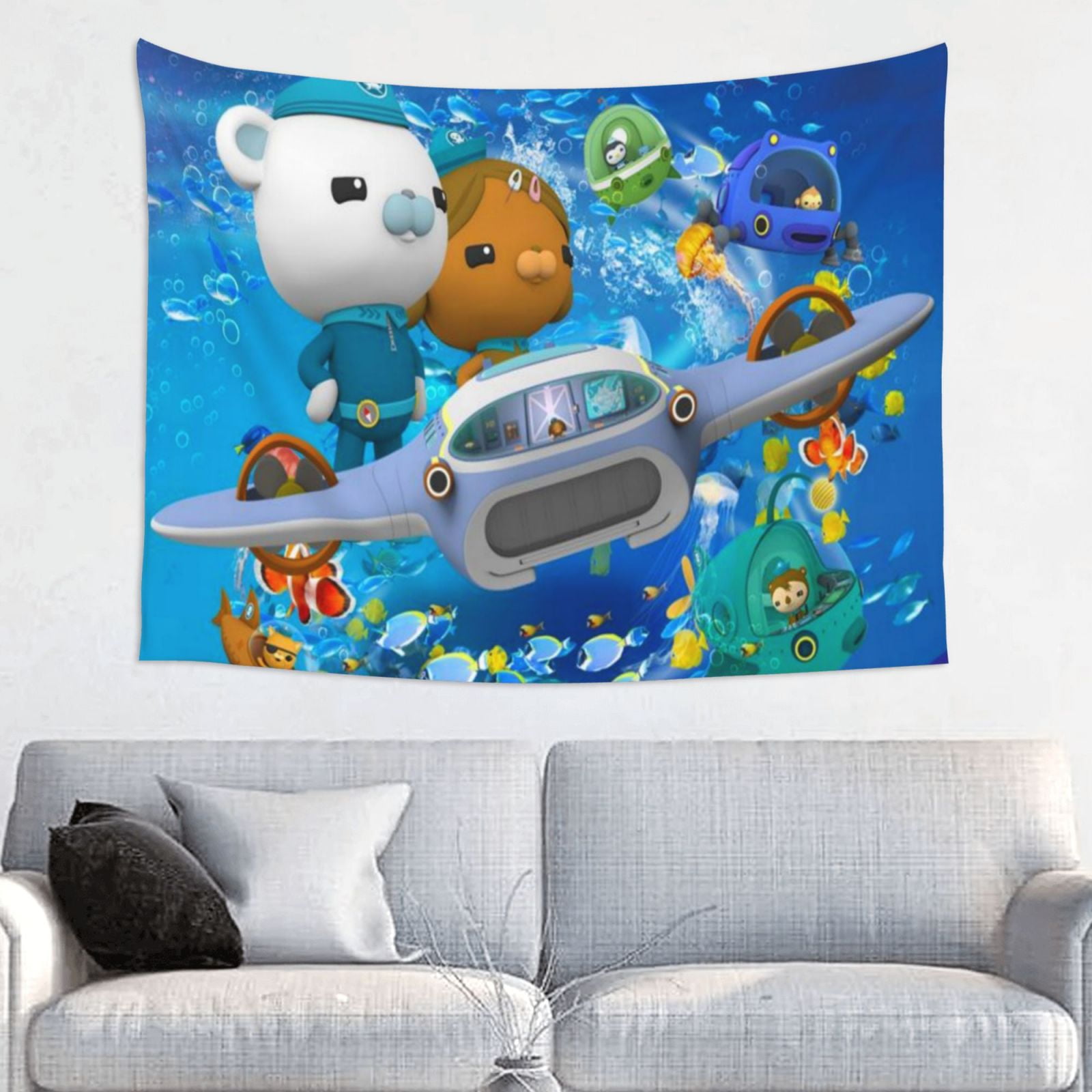Octonau-t Wall Art Cartoon Tapestry Hanging In Bedroom Living Room Cafe ...