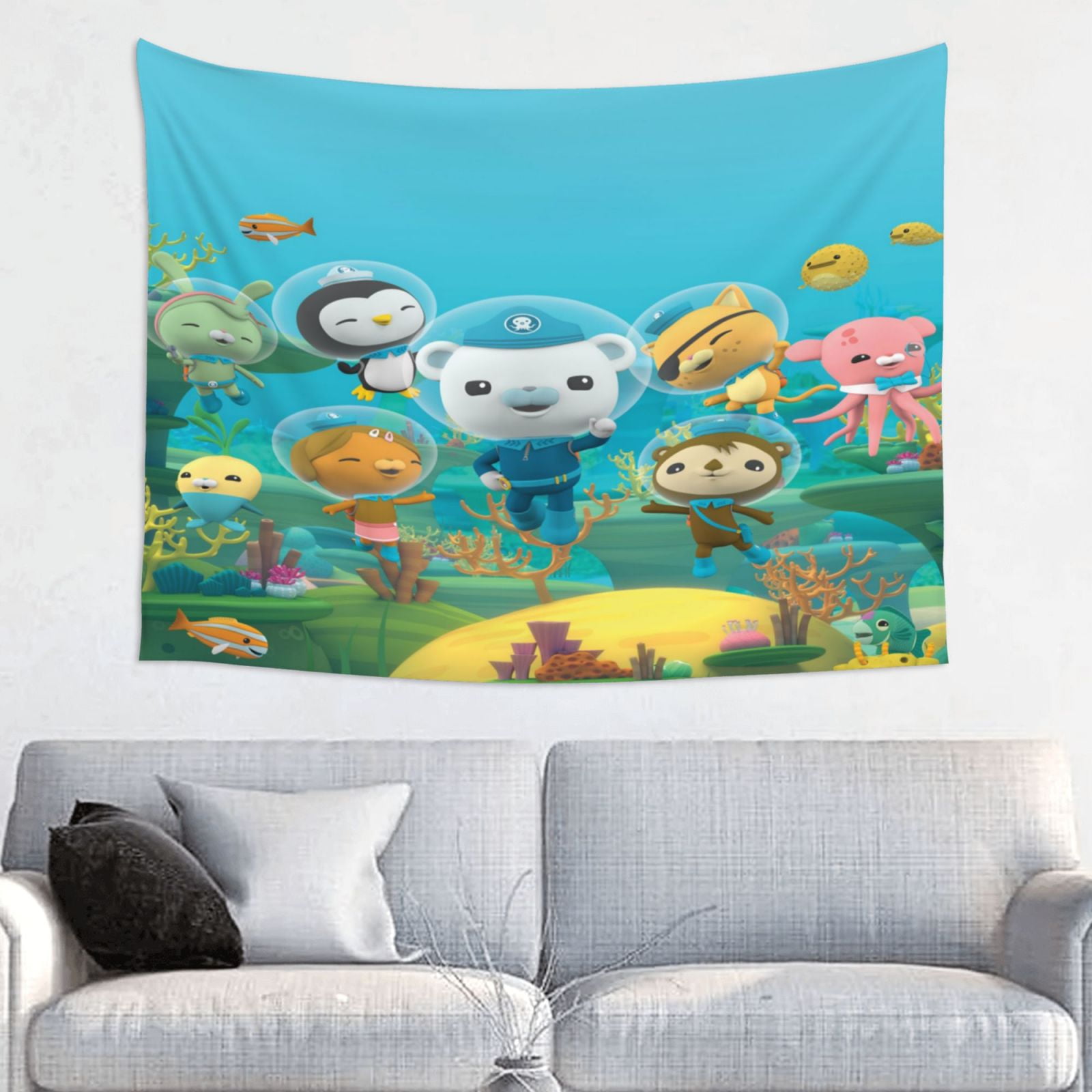 Octonau-t Wall Art Cartoon Tapestry Hanging In Bedroom Living Room Cafe ...