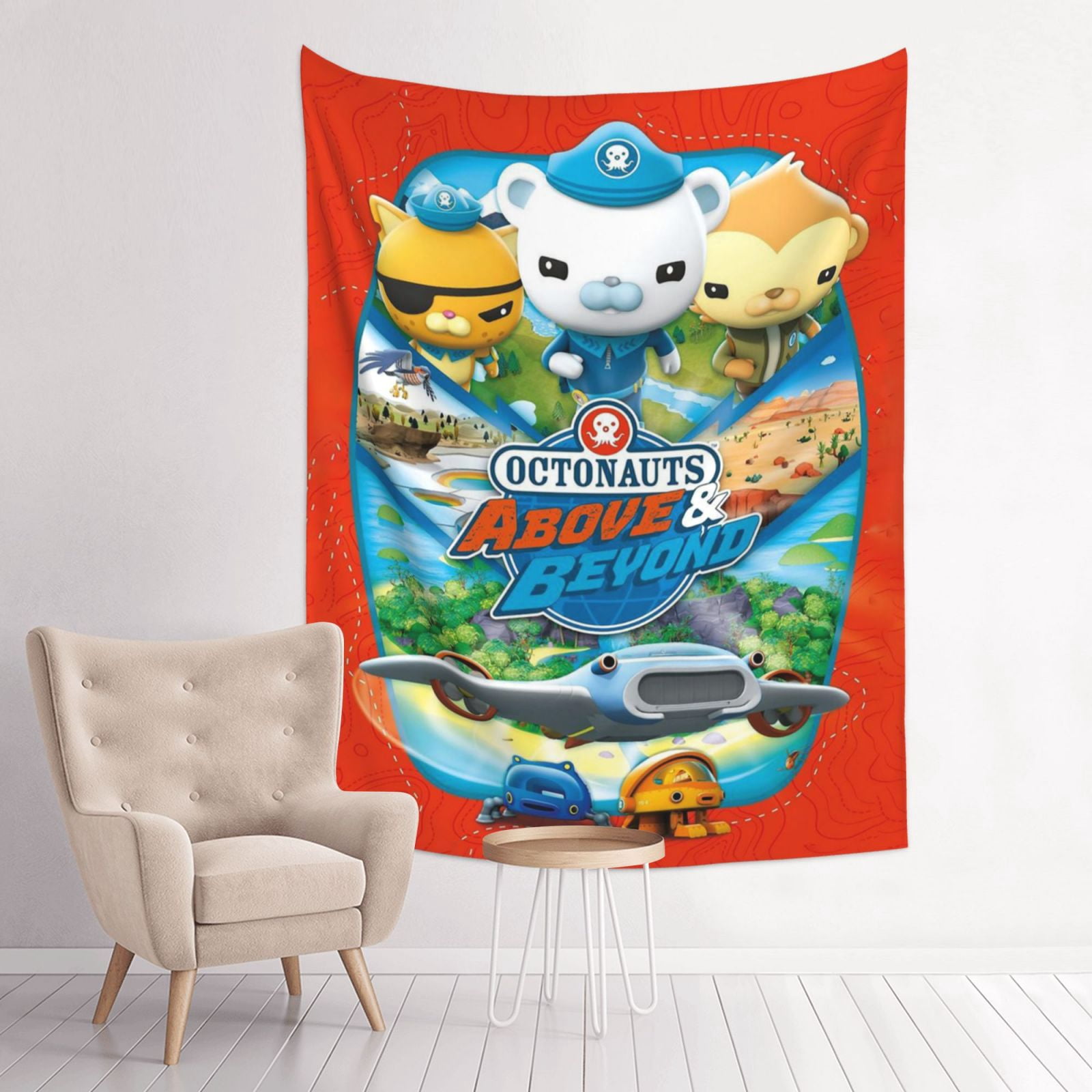 Octonau-t Wall Art Cartoon Tapestry Hanging In Bedroom Living Room Cafe ...