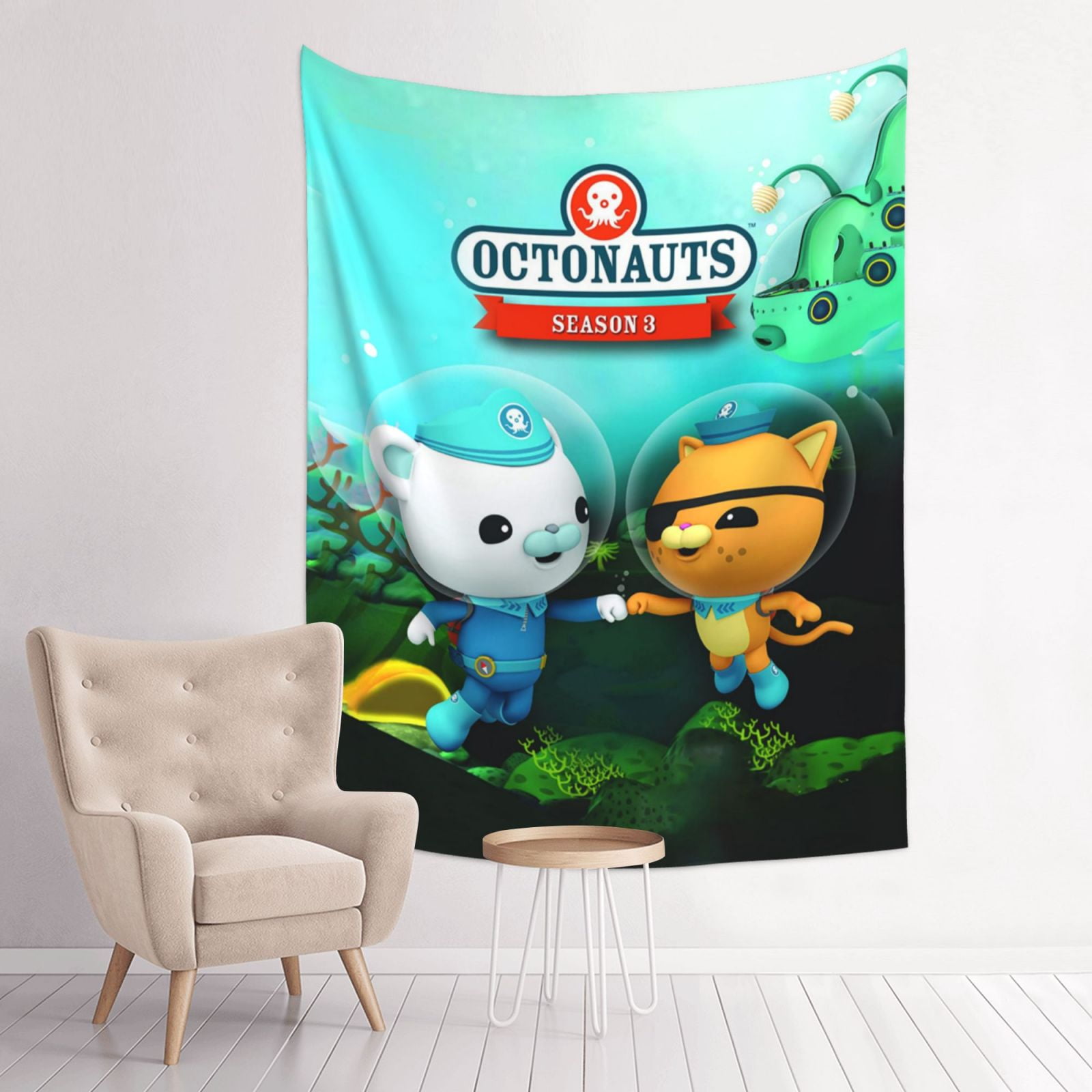 Octonau-t Wall Art Cartoon Tapestry Hanging In Bedroom Living Room Cafe ...
