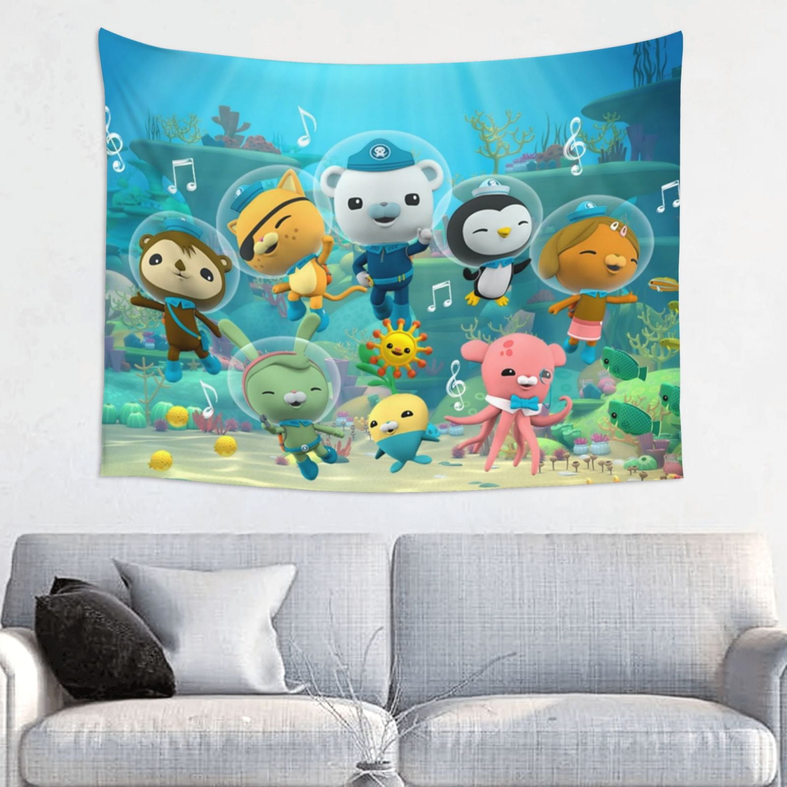 Octonau-t Wall Art Cartoon Tapestry Hanging In Bedroom Living Room Cafe ...