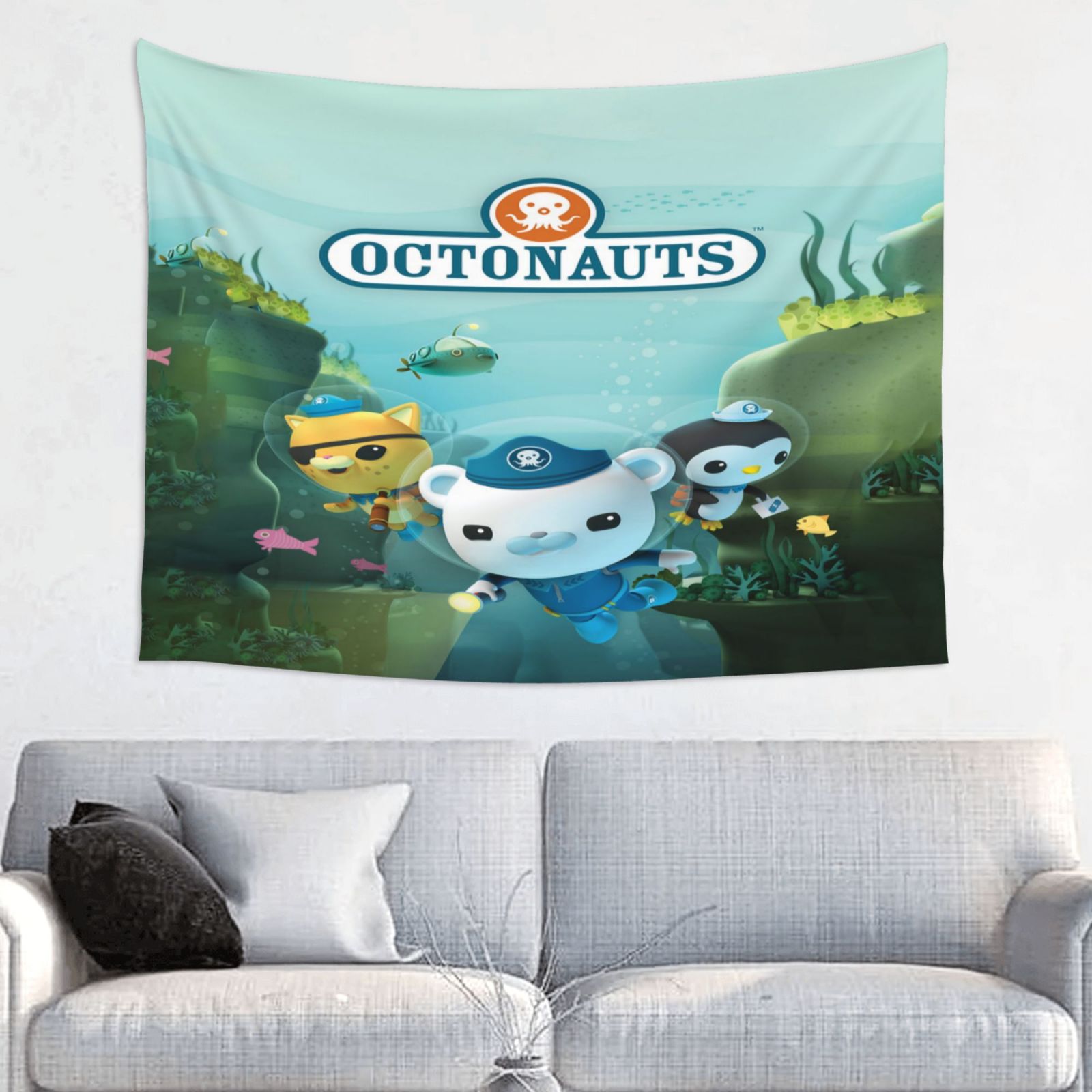 Octonau-t Wall Art Cartoon Tapestry Hanging In Bedroom Living Room Cafe ...