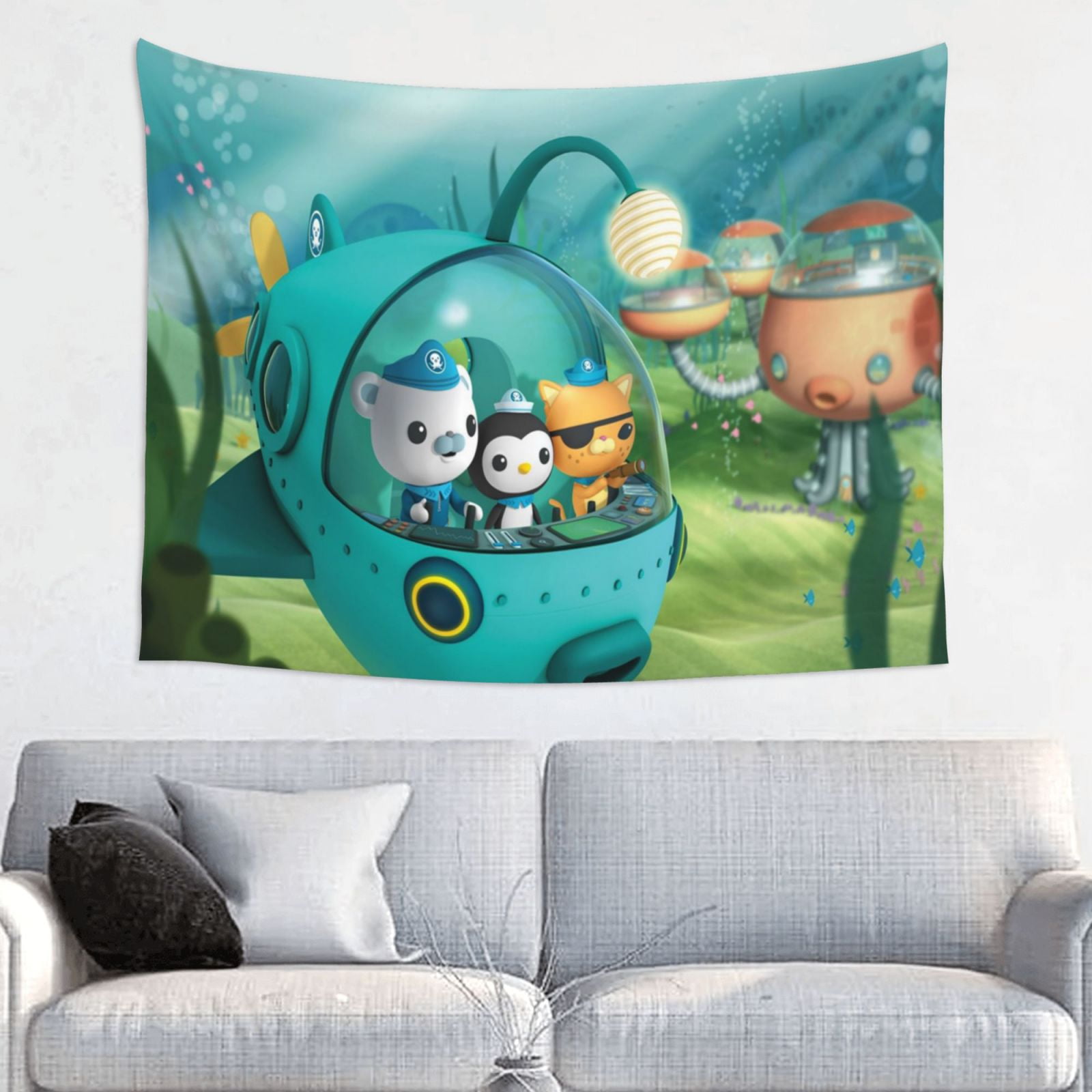 Octonau-t Wall Art Cartoon Tapestry Hanging In Bedroom Living Room Cafe ...