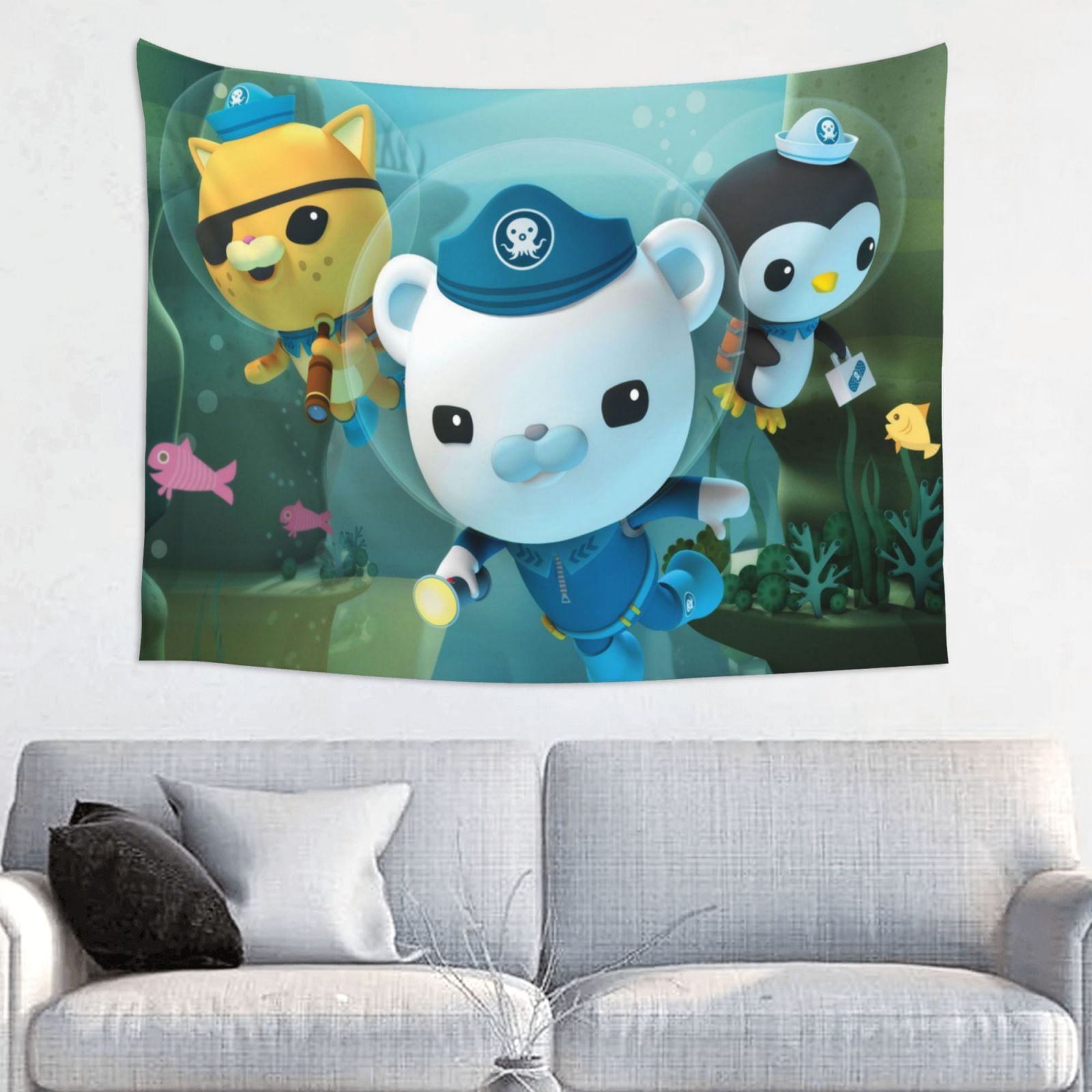 Octonau-t Wall Art Cartoon Tapestry Hanging In Bedroom Living Room Cafe ...