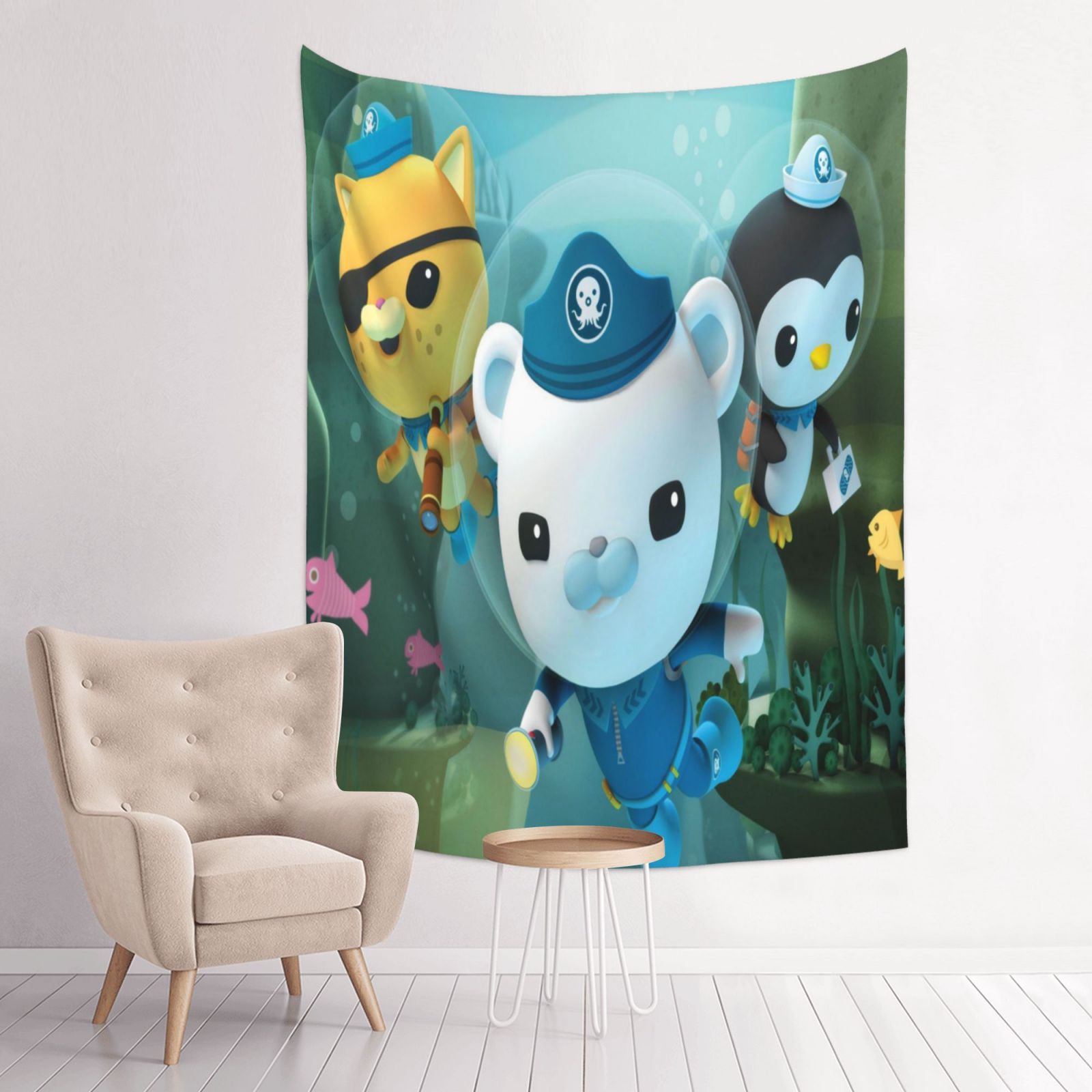 Octonau-t Wall Art Cartoon Tapestry Hanging In Bedroom Living Room Cafe ...