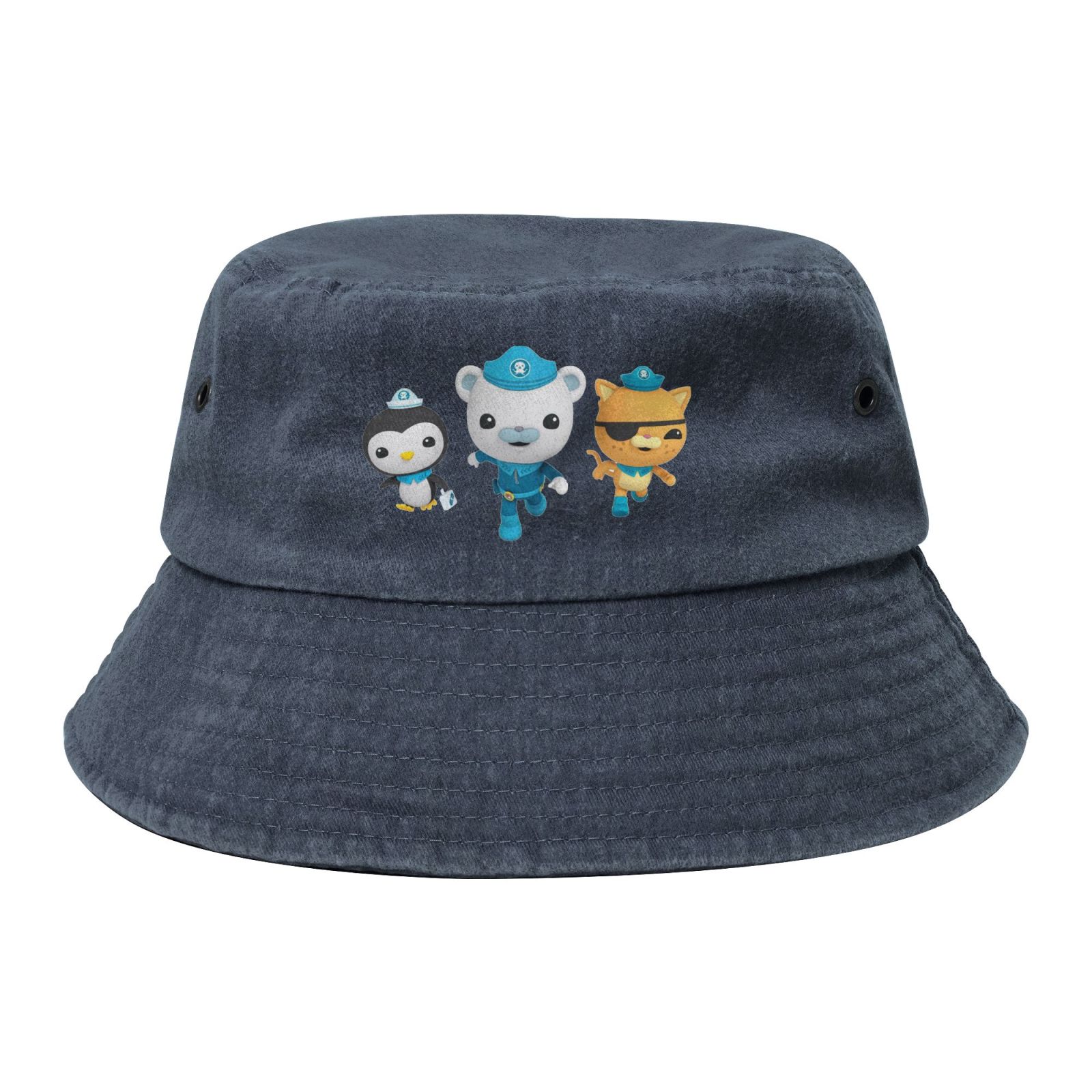 Octonauts Washed Denim Sun Hats for Men Women Bucket Hat Wide Brim UV ...