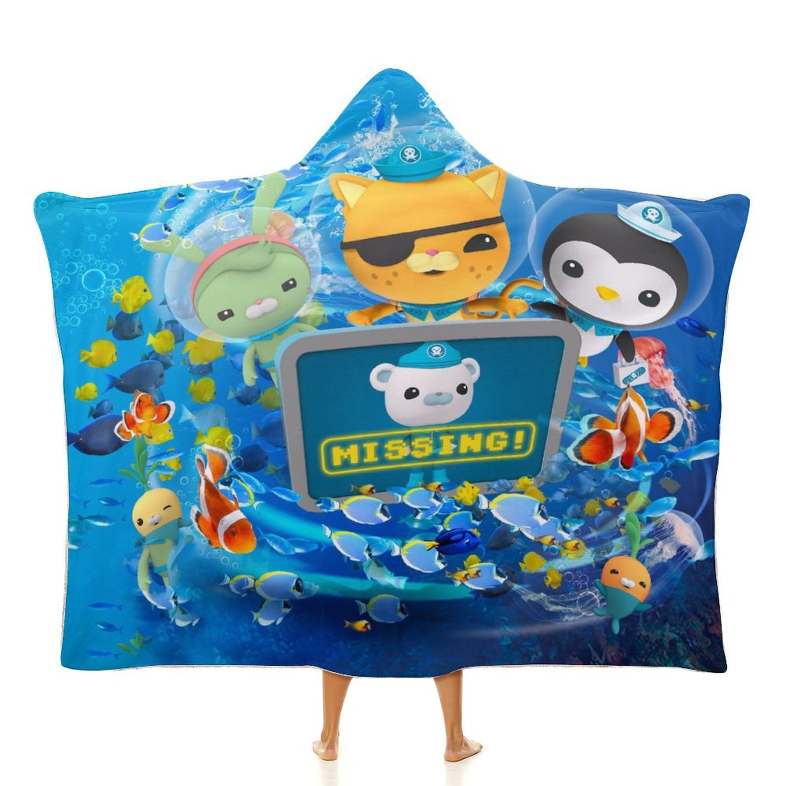 Octonauts Wearable Blanket Hoodie Throw Blanket Robe Cloak Blanket 50 ...