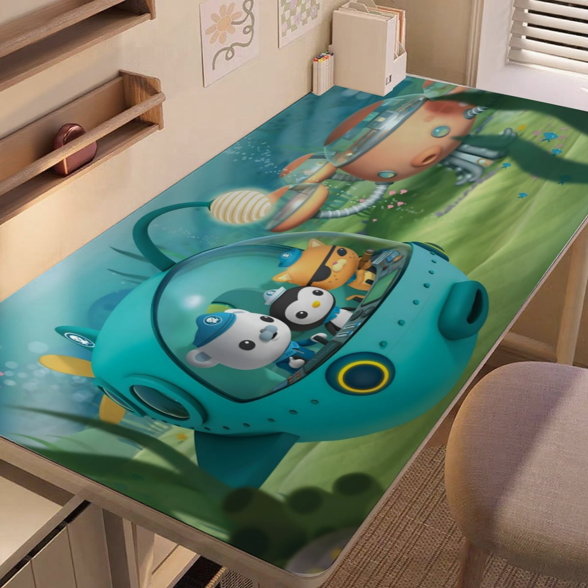 Octonauts-themed extra-large Non-Slip Base leather Desk Table mat ...
