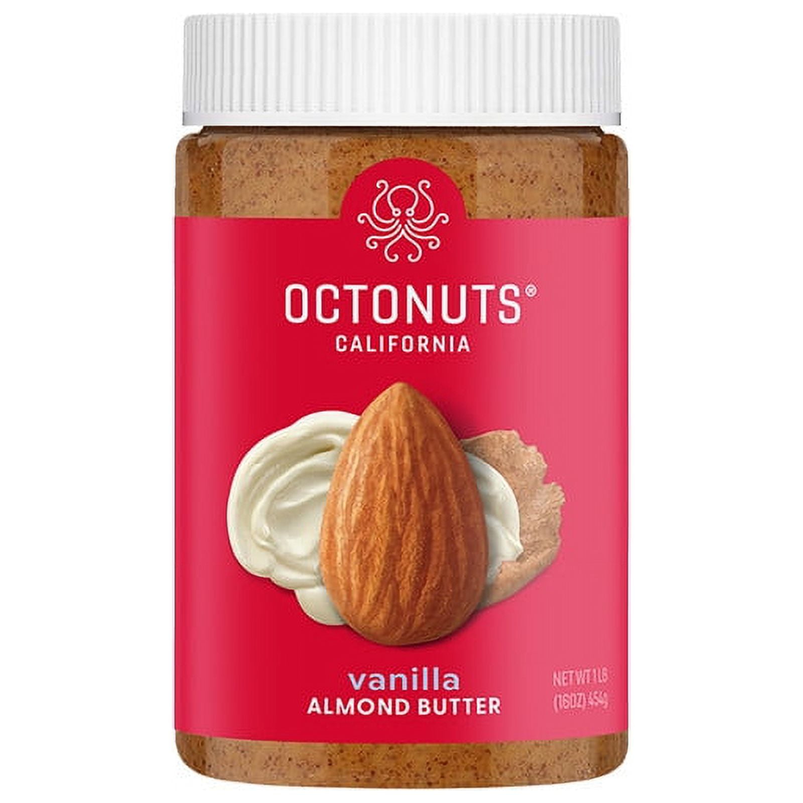 Octonuts Dry Roasted Vanilla Almond Nut Butter 16oz - Pure Creamy Nut ...