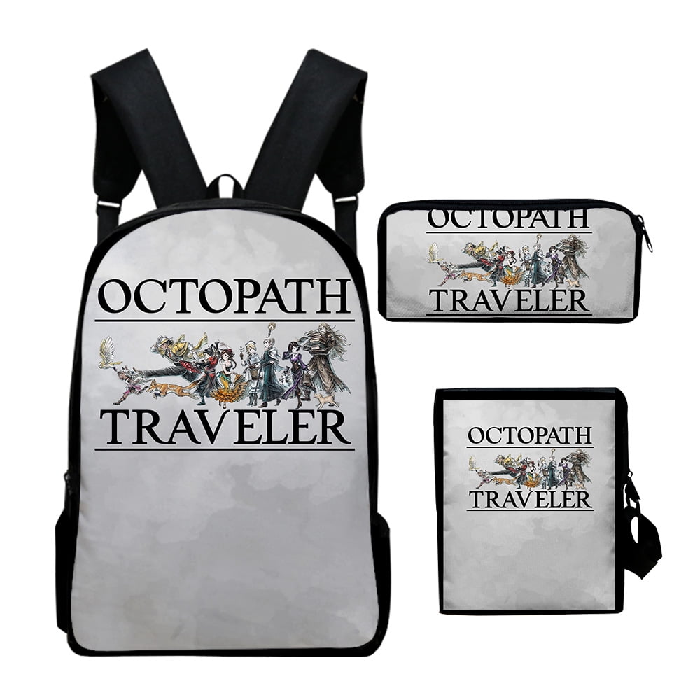Octopath Traveler 2 Merch 3pcs/set Zipper Backpack 3D Print Waist Bag ...