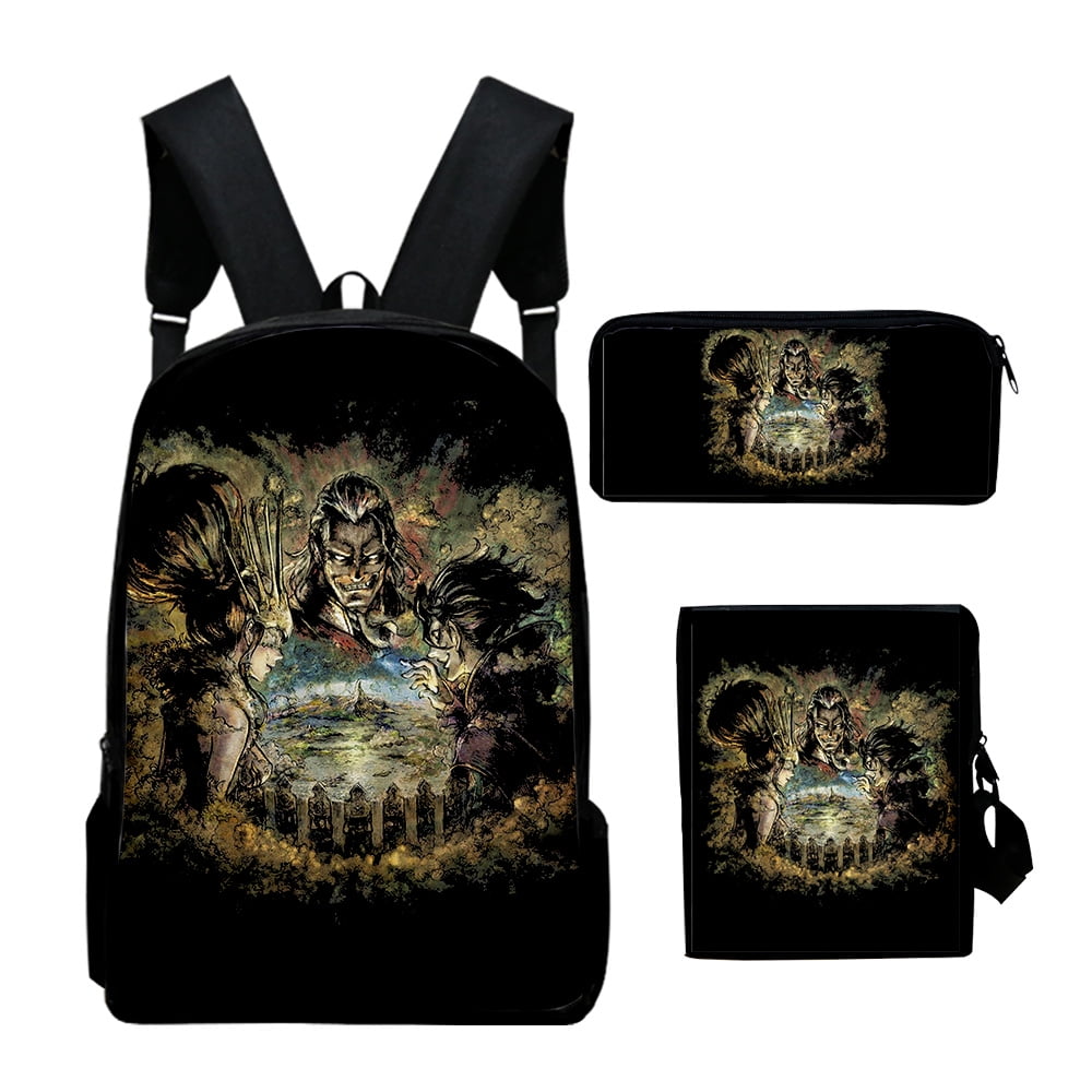 Octopath Traveler 2 Merch 3pcs/set Zipper Backpack 3D Print Waist Bag ...